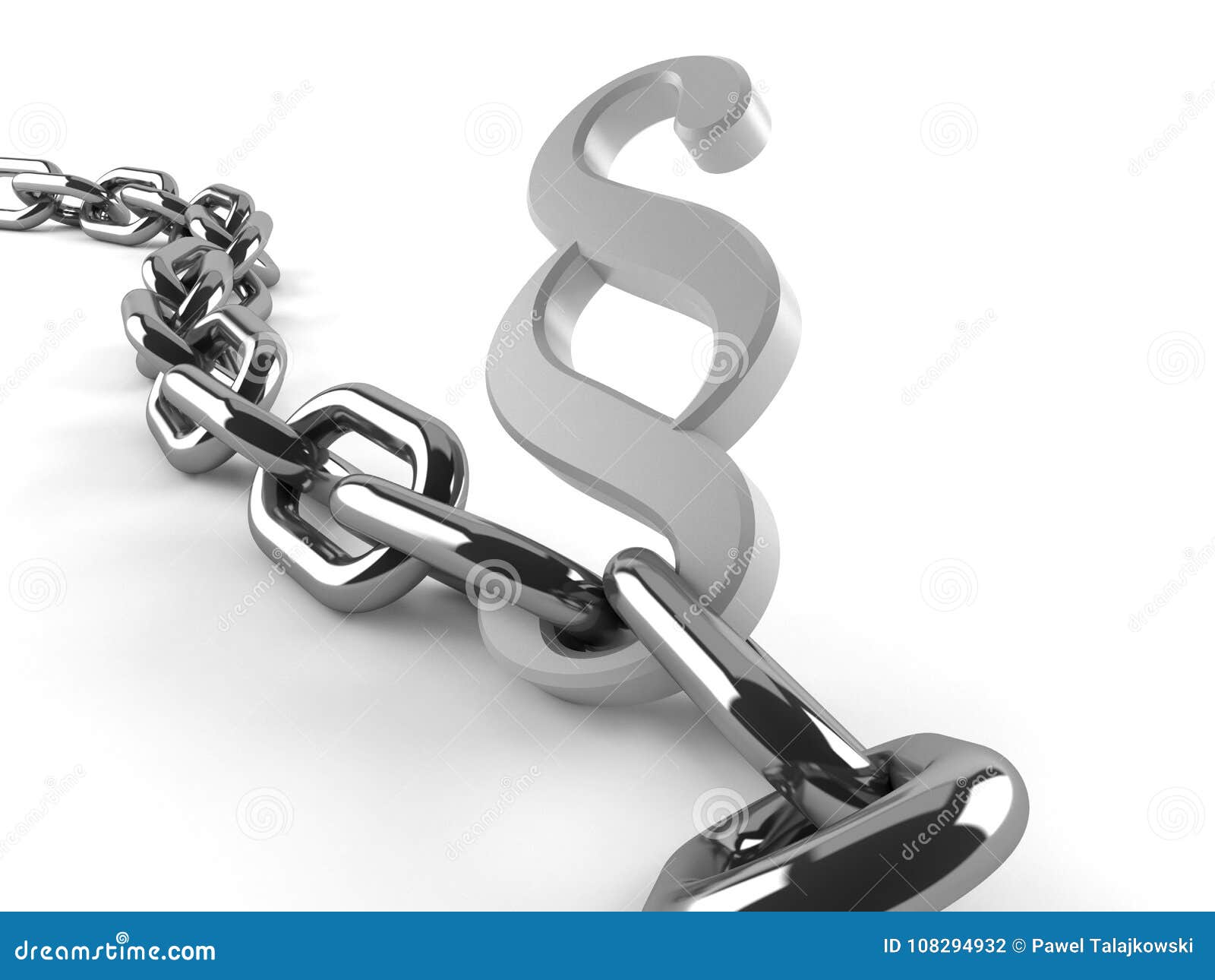 Chain with Paragraph Symbol Stock Illustration - Illustration of rules ...