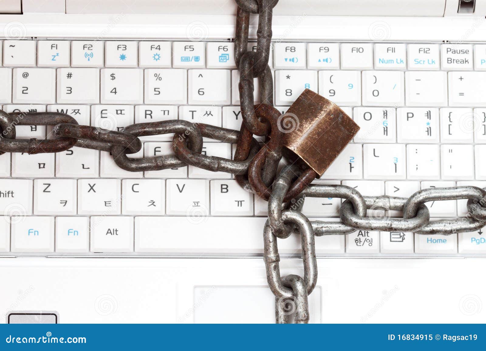 Chain on PC keyboard stock image. Image of concepts, business - 16834915