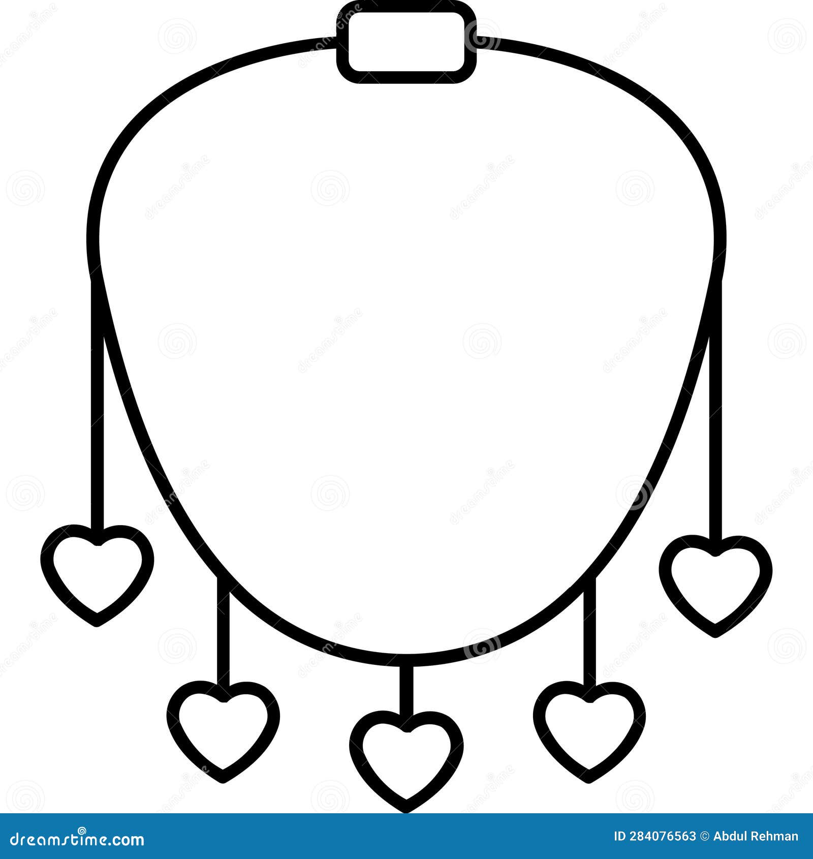 Chain Pendant Outline Vector Icon that Can Easily Edit or Modify. Stock ...