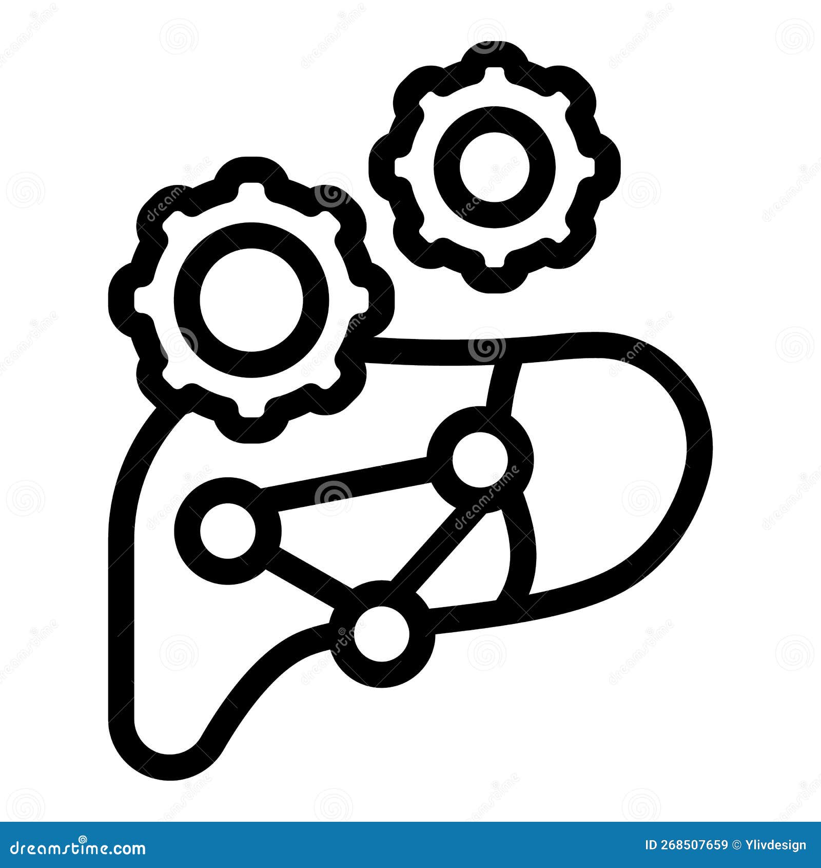 Chain Peptide Icon Outline Vector. Ozone Chemical Stock Vector ...