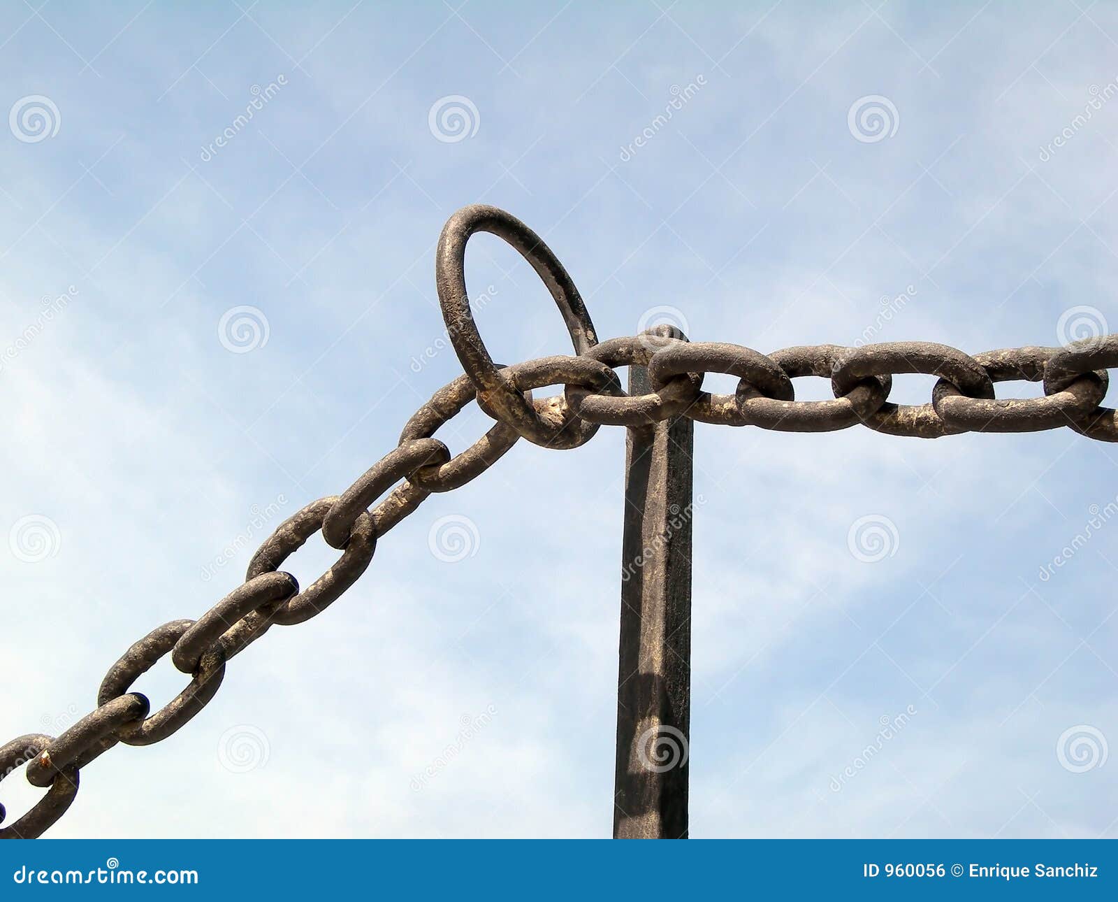 Chain in a pole stock photo. Image of teams, weakest, hoop - 960056