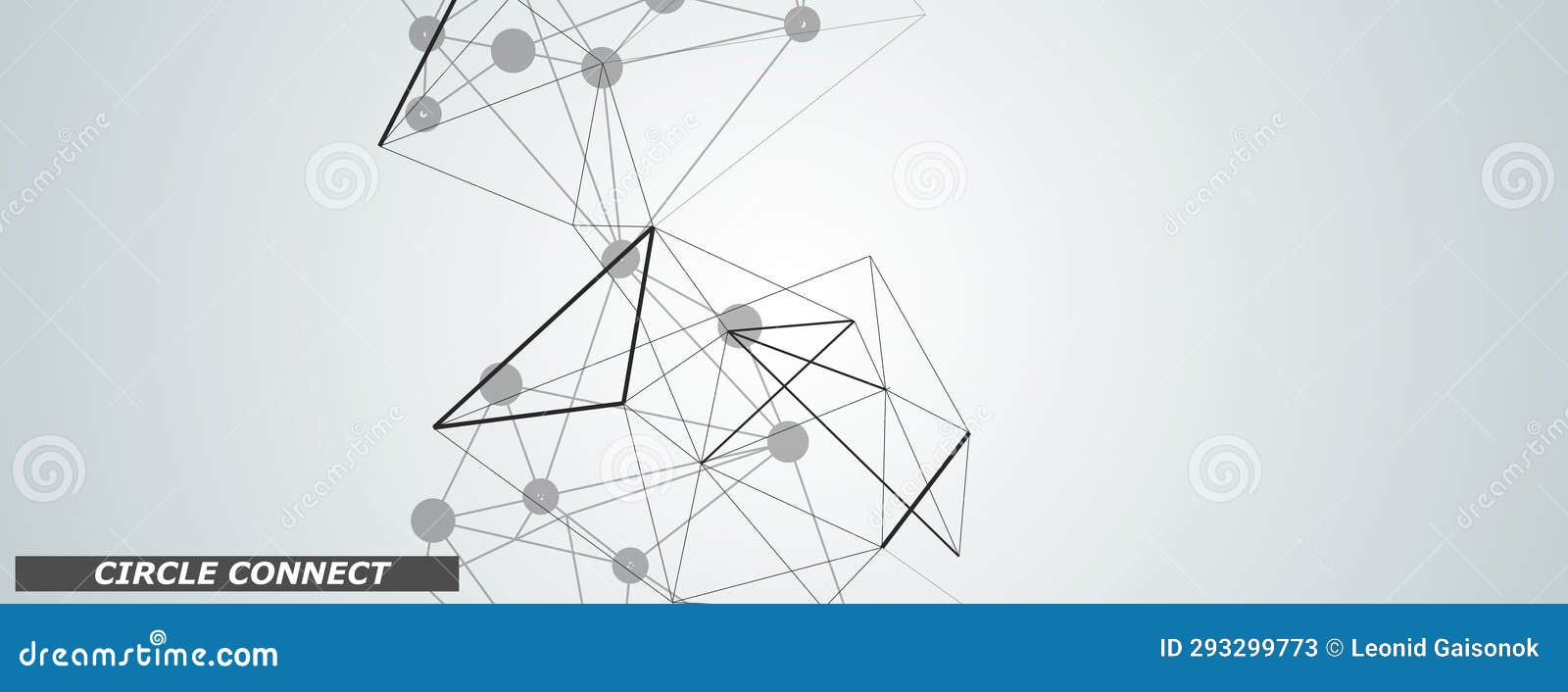 Chain Polygon Connections in Abstract Style. Communication Vector ...