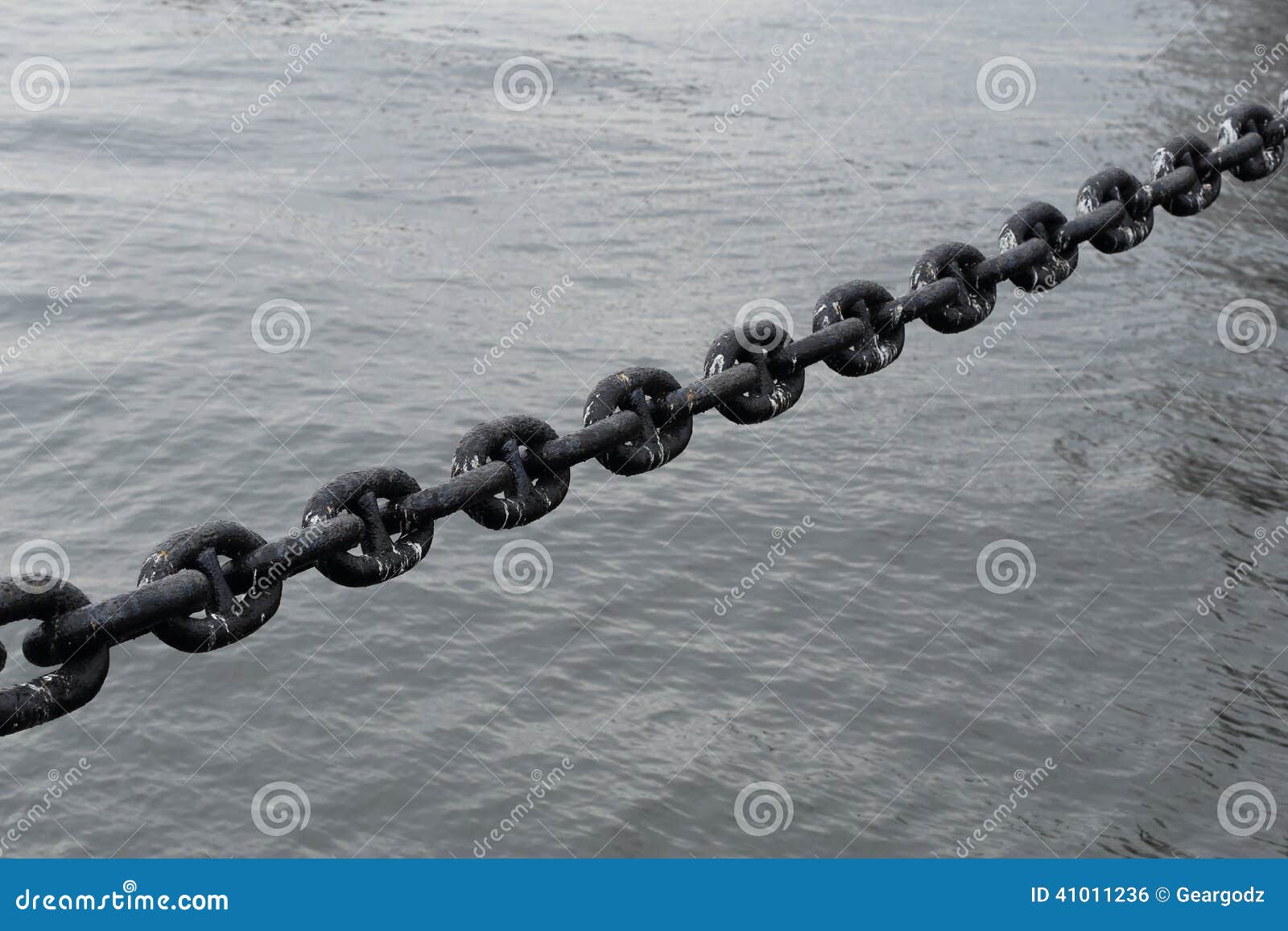 Chain in a port stock photo. Image of large, black, dock - 41011236