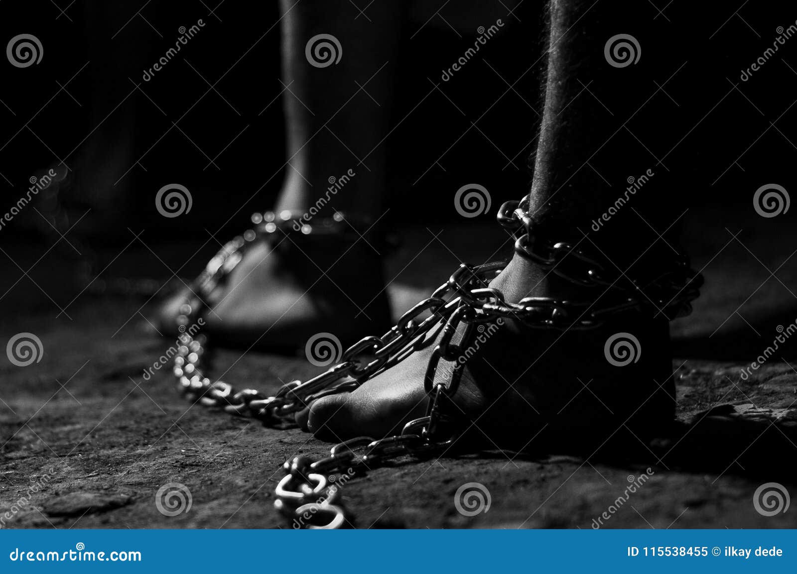 Prisoners Walking In Chains