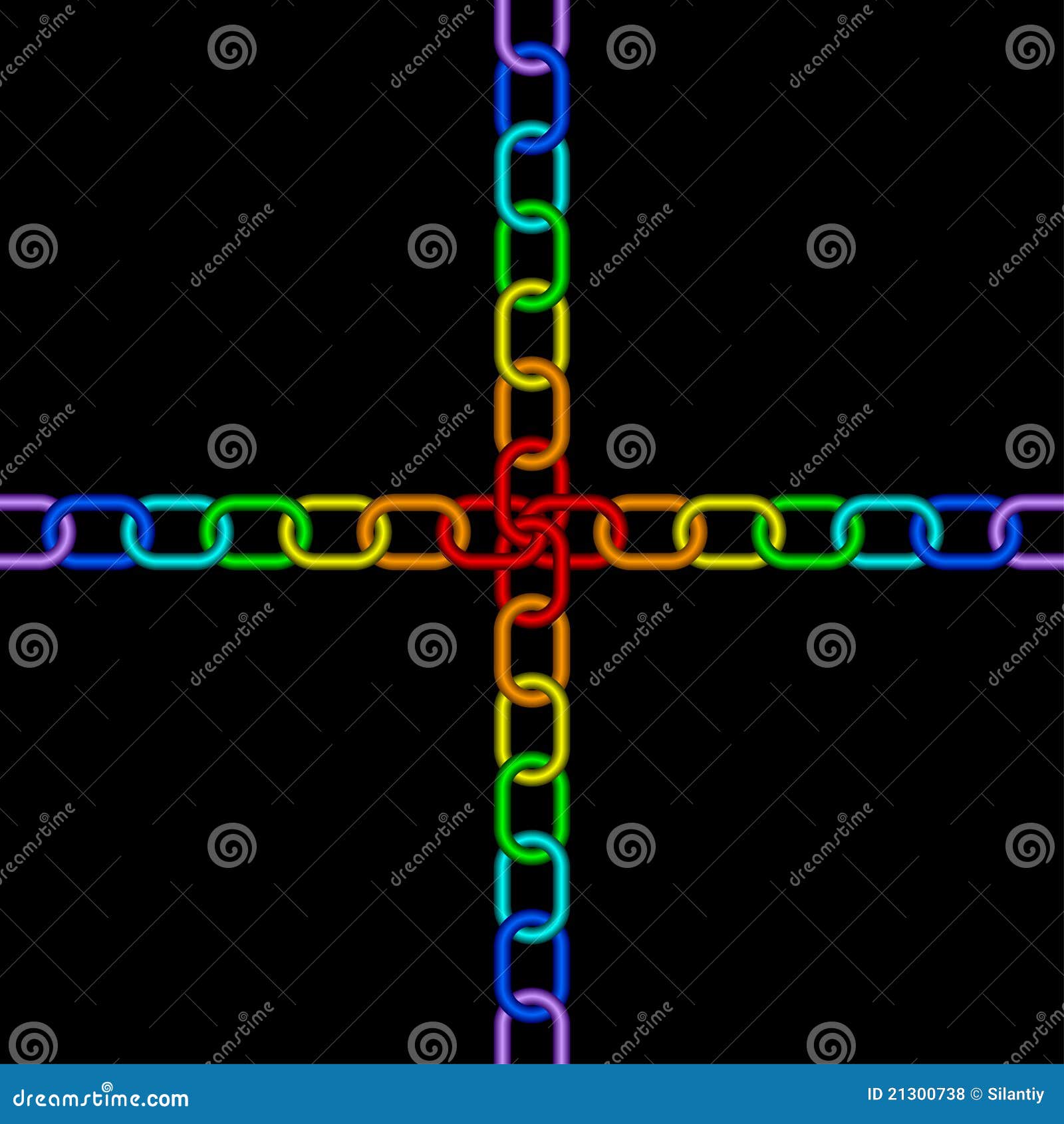 Chain-rainbow. stock vector. Illustration of strong, rainbow - 21300738
