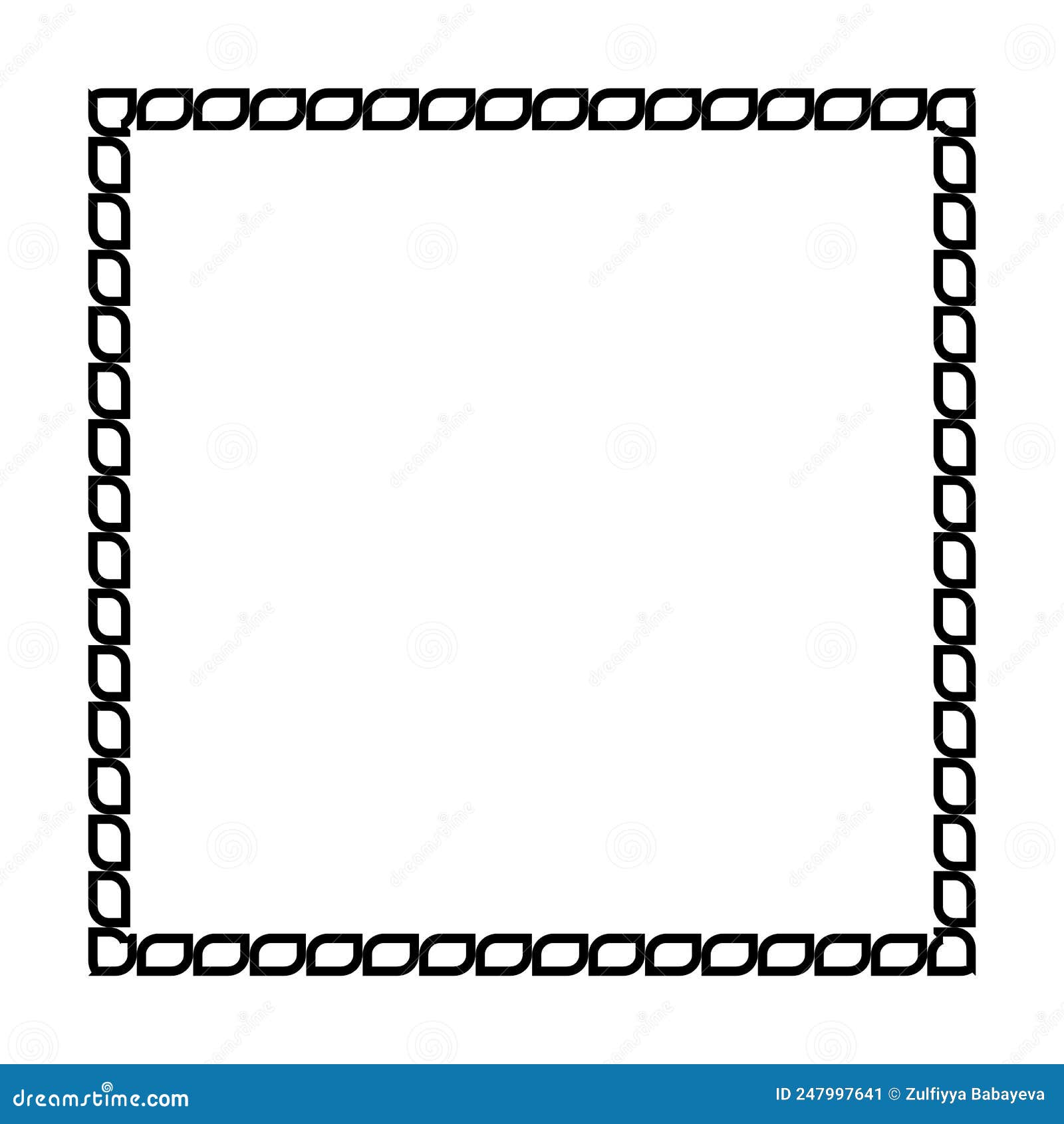 Chain Rectangle Border Frame for Your Design Stock Vector ...