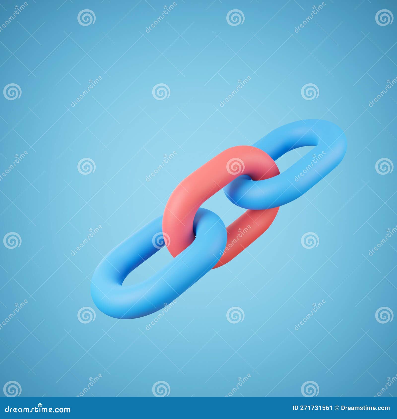 Chain with Red Link, Block Chain, Crypto Currency, 3D Rendering Stock ...