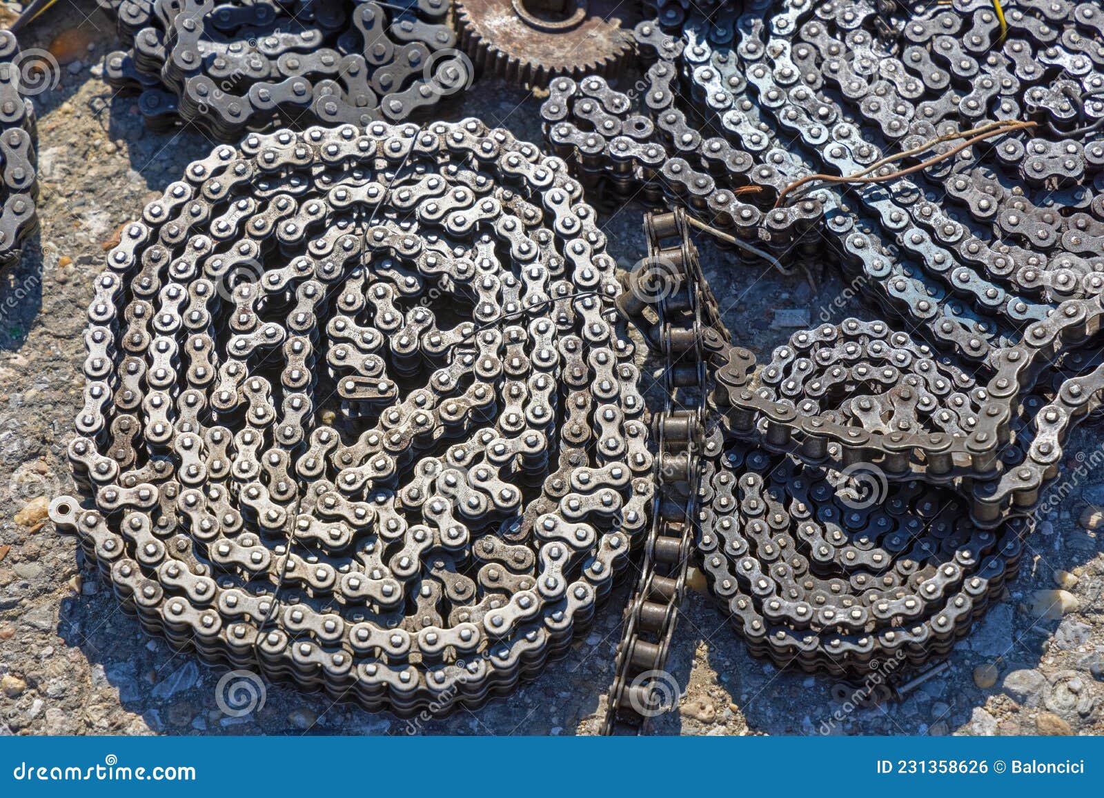 Chain Roll stock photo. Image of parts, europe, metal - 231358626