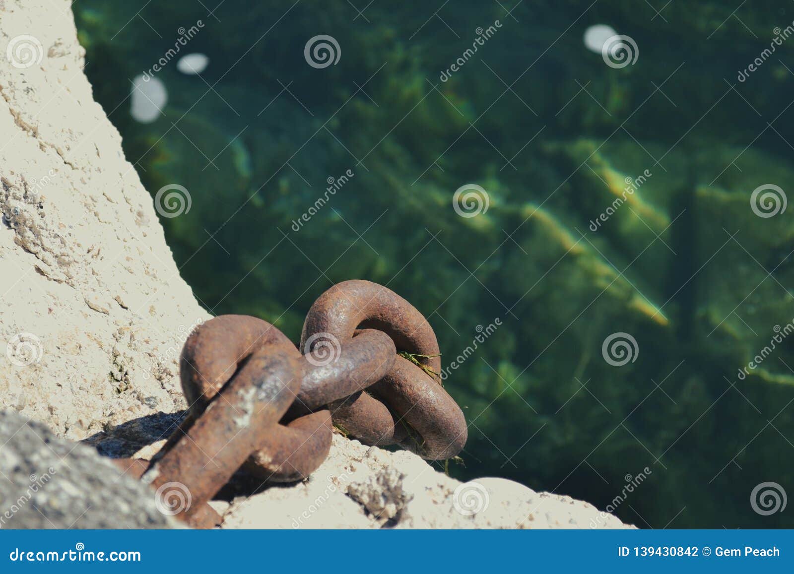 Chain stock photo. Image of rusted, chain, rock, anchor - 139430842