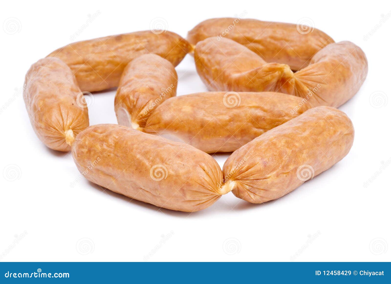 Chain of Sausages stock image. Image of processed, meat - 12458429