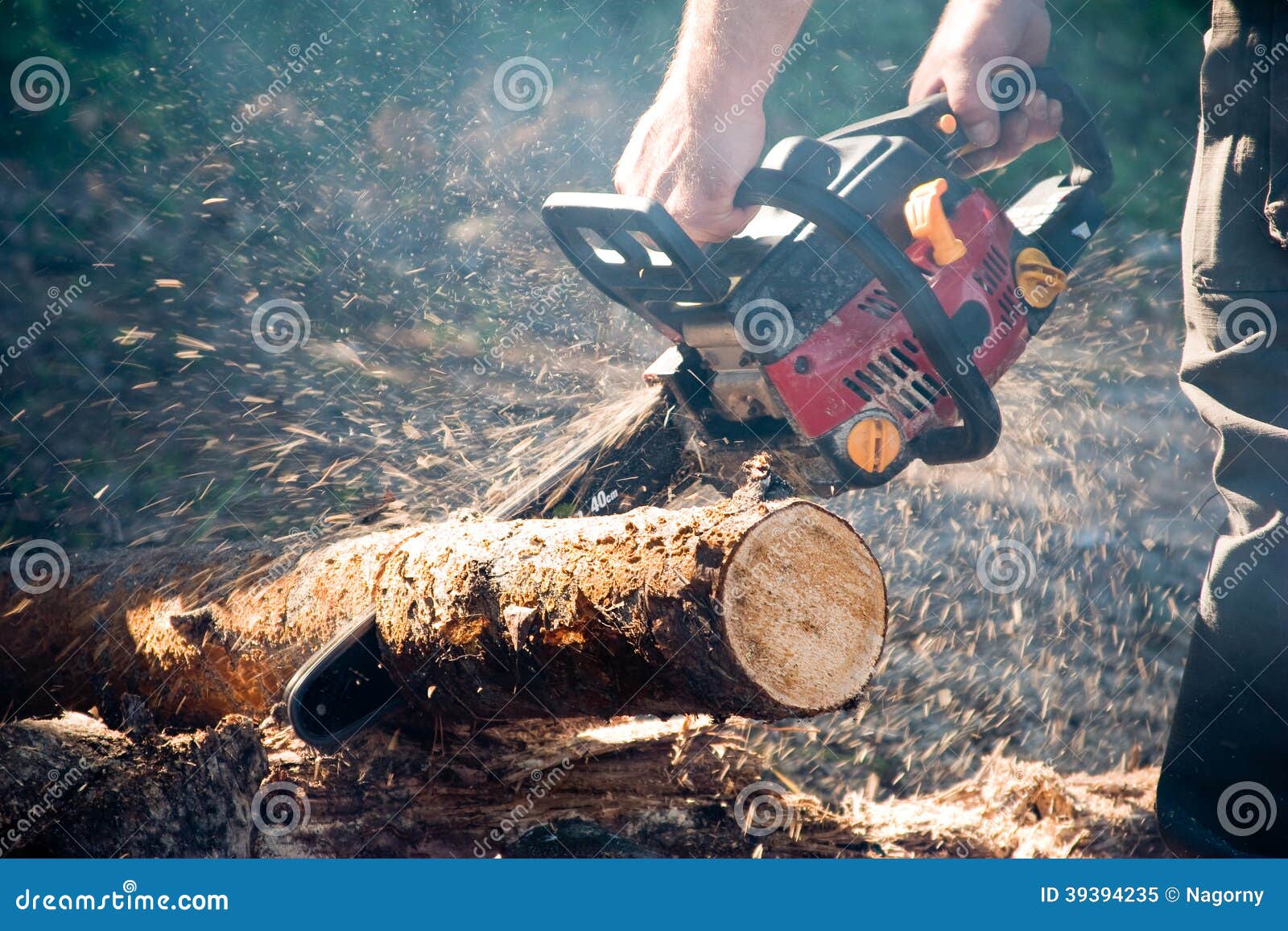 Chain saw stock image. Image of lumberjack, demolition - 39394235