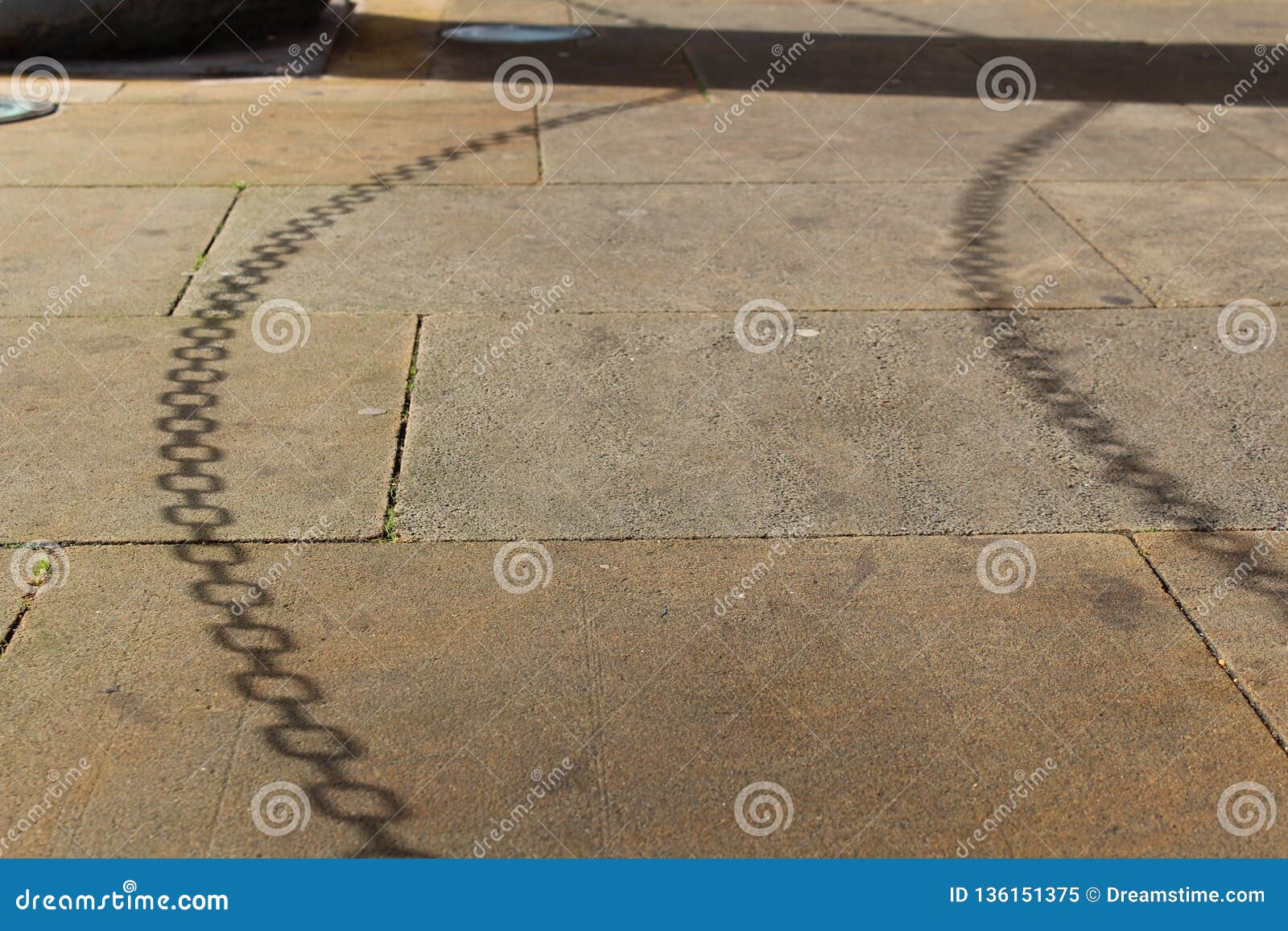 Chain shadow daytime stock image. Image of transportation - 136151375