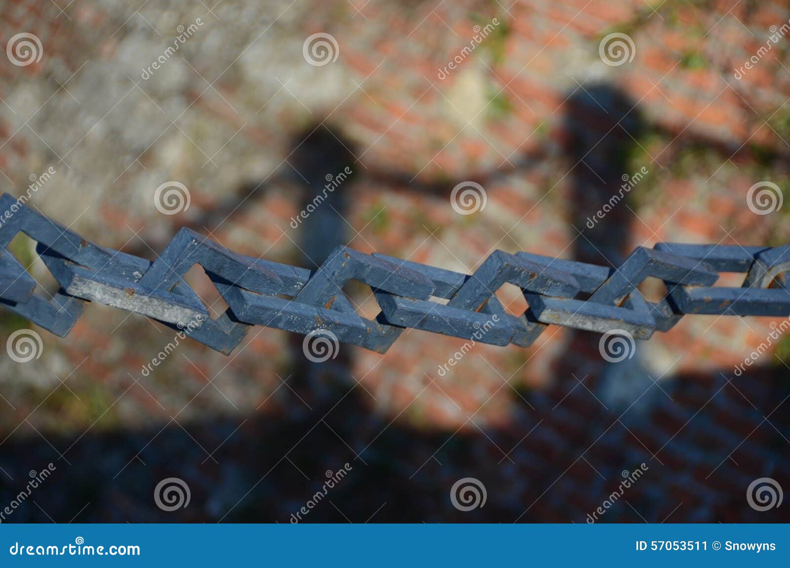 Chain and shadow stock image. Image of bricks, connections - 57053511