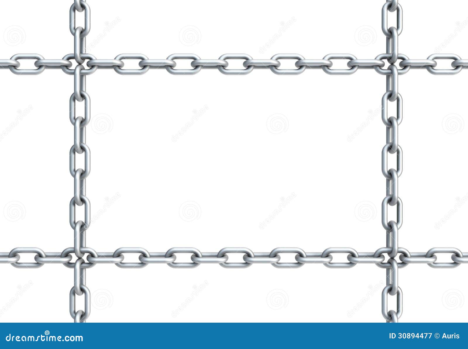 Chain in Shape of Rectangle Stock Illustration - Illustration of ...