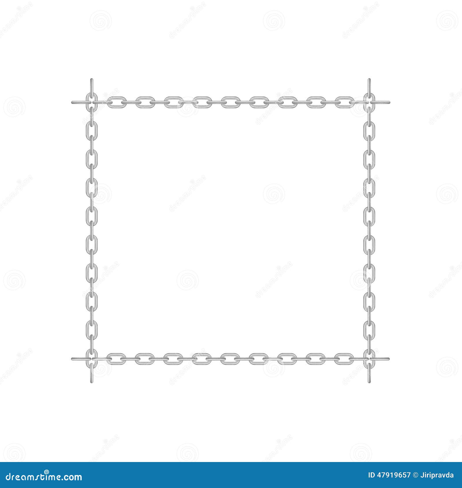 Chain in shape of square stock vector. Illustration of background ...
