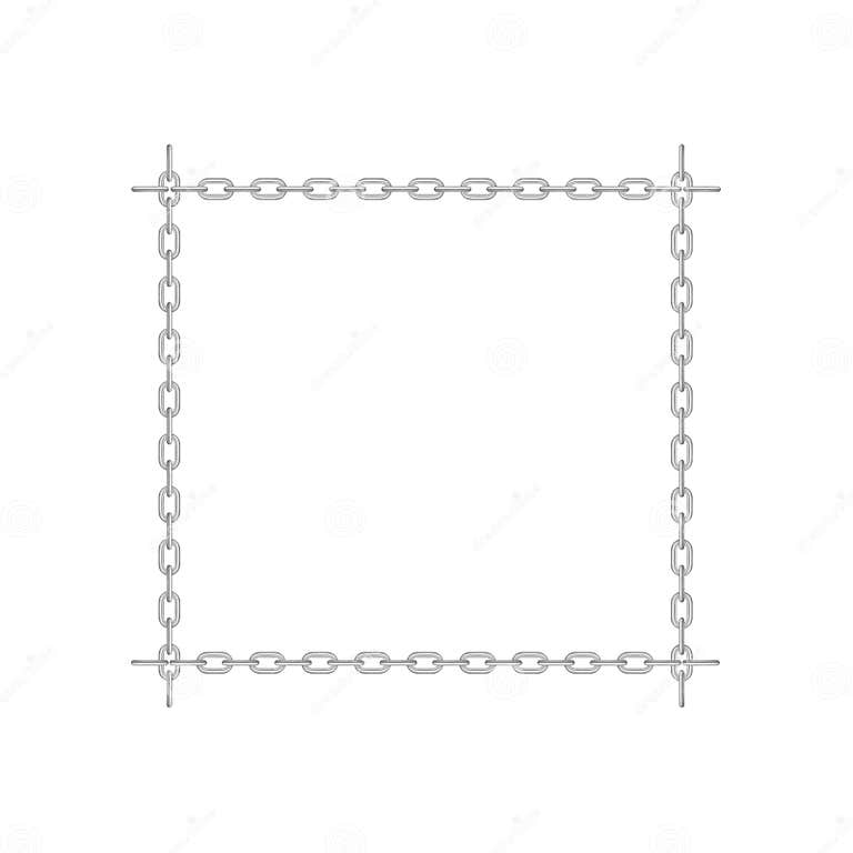 Chain in shape of square stock vector. Illustration of background ...