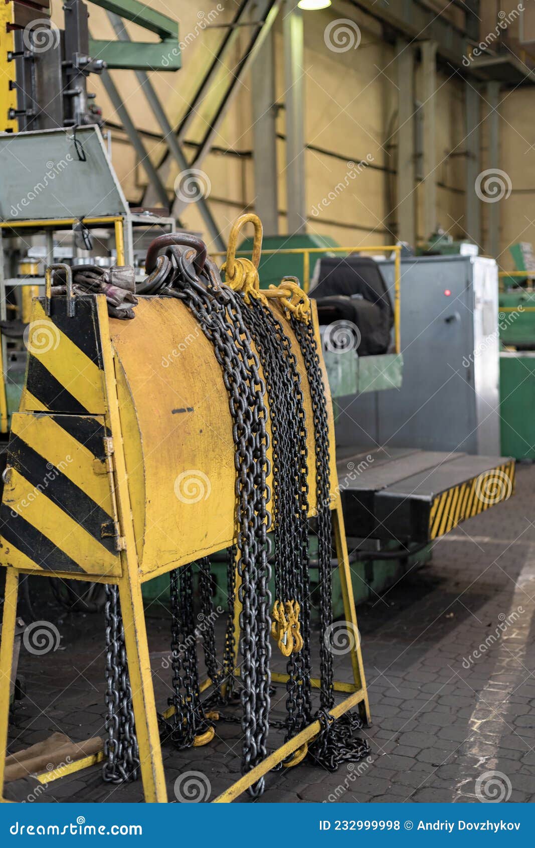 Chain Slings for Lifting Loads on a Crane Stock Photo - Image of glossy ...