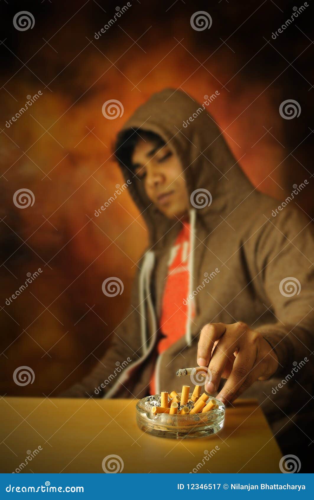 Chain smoker stock image. Image of cancer, addiction - 12346517