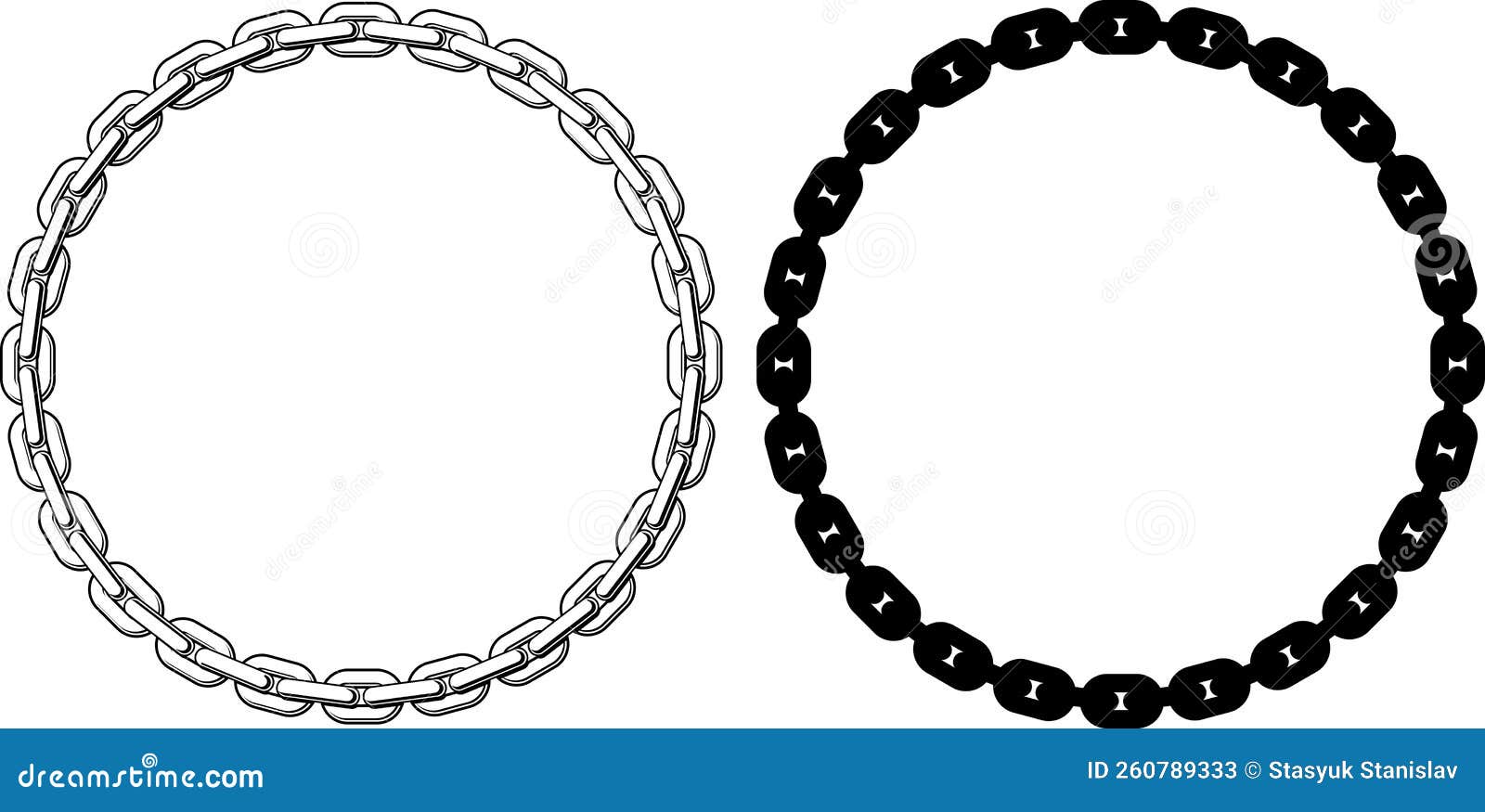 Chain with Switches in a Circle with Links Forming a Frame with Empty ...