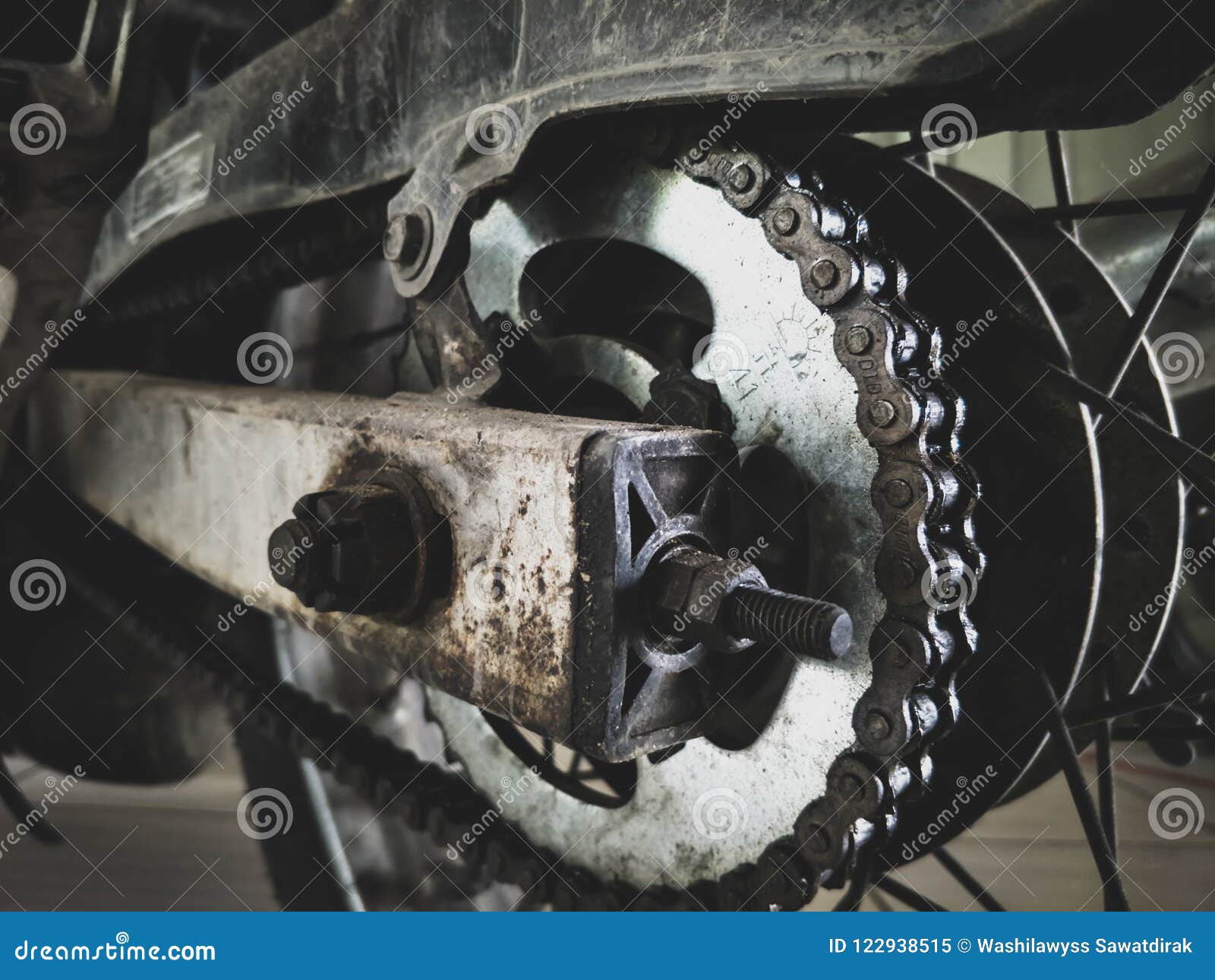 Chain system. stock image. Image of motorcycles, system - 122938515