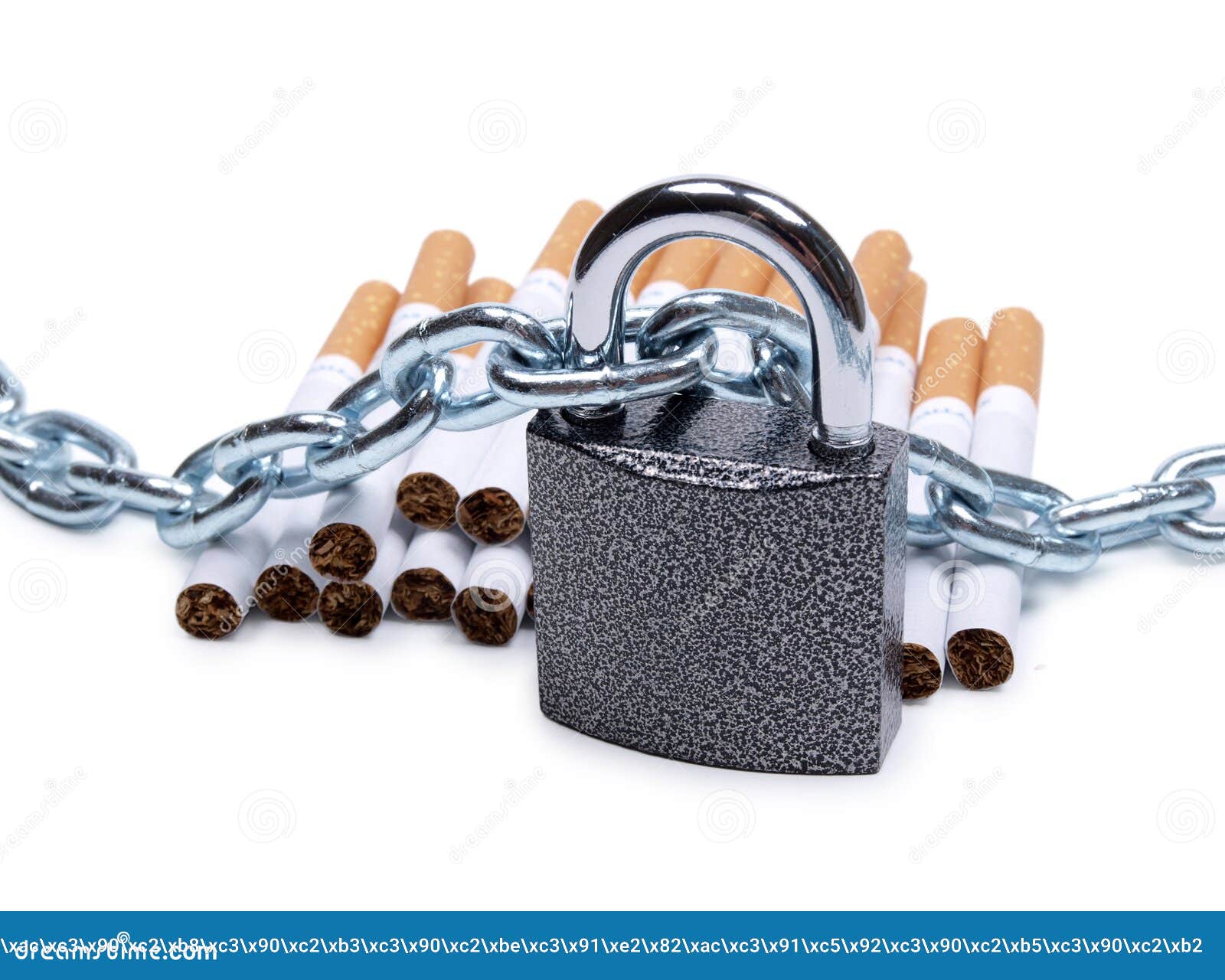 Chain on tobacco stock photo. Image of medicine, addiction - 20827336