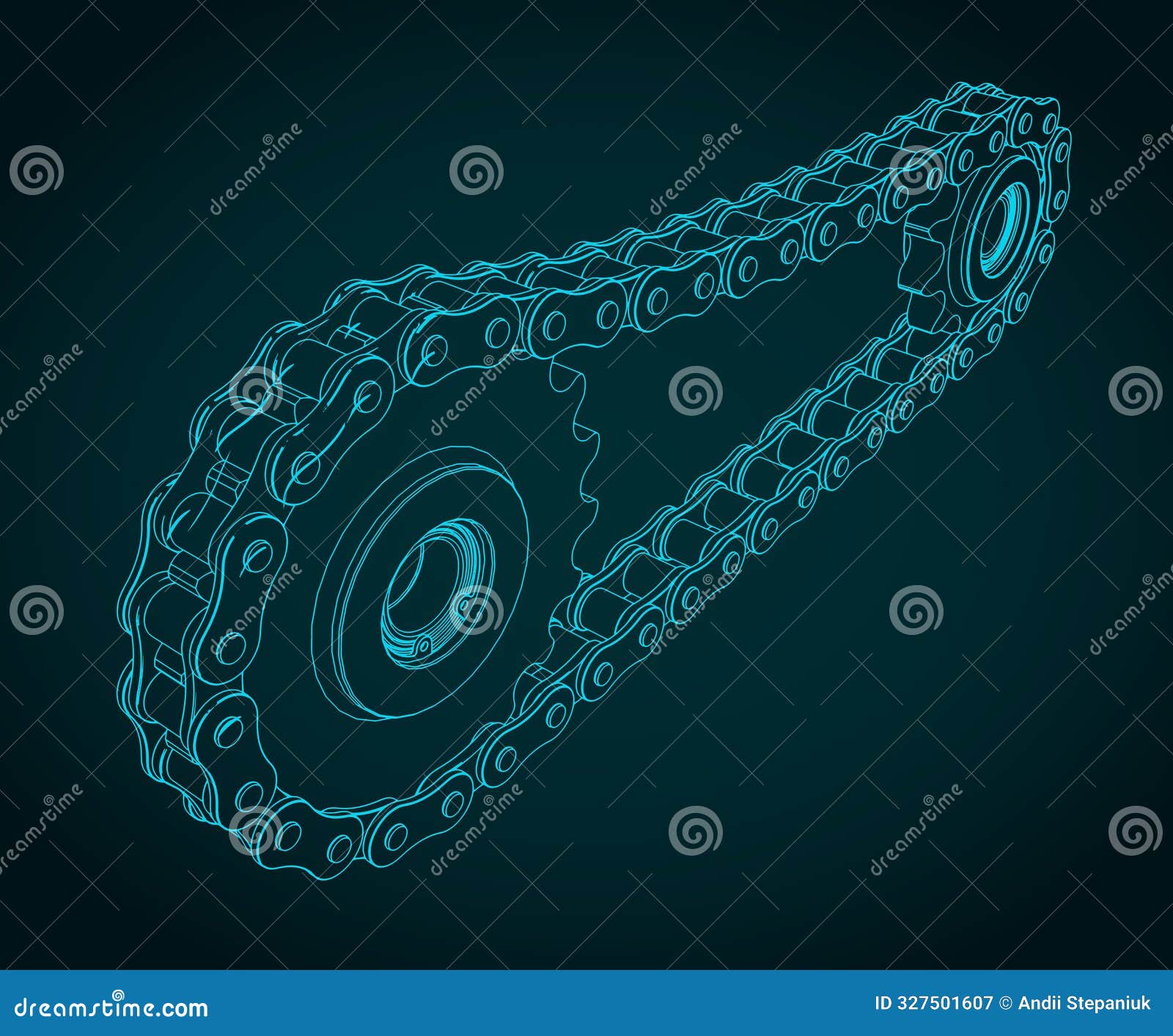 Chain Transmission Illustration Stock Illustration - Illustration of ...