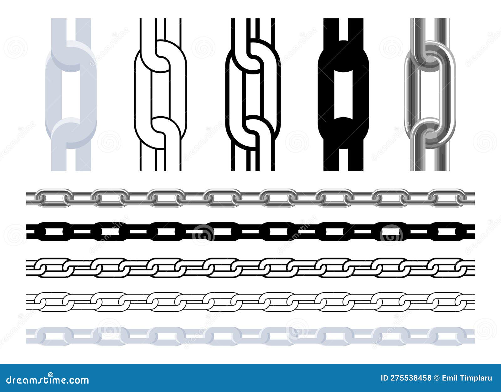 Chain Vector Design Illustration Stock Illustration - Illustration of ...