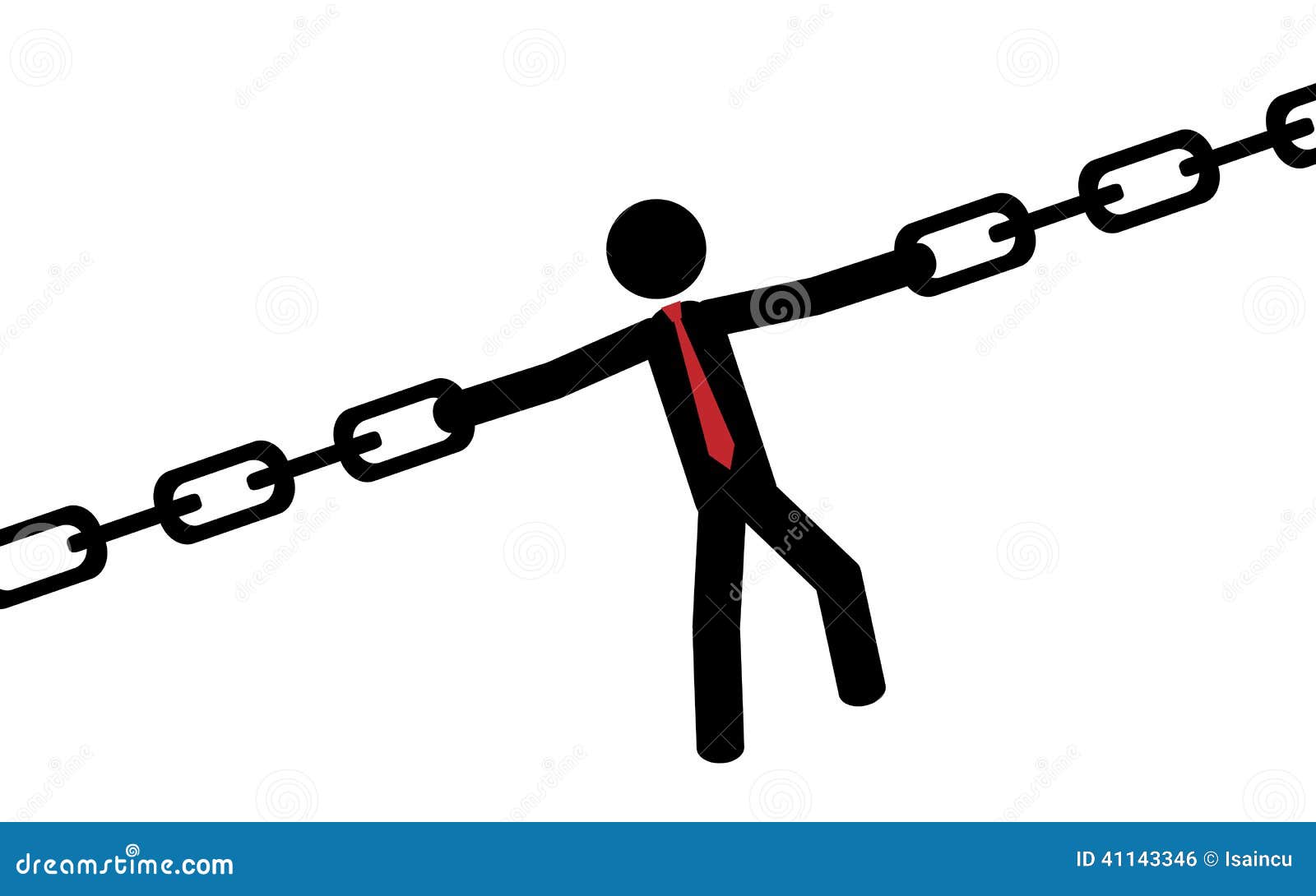 Chain stock vector. Illustration of interlocked, attached - 41143346