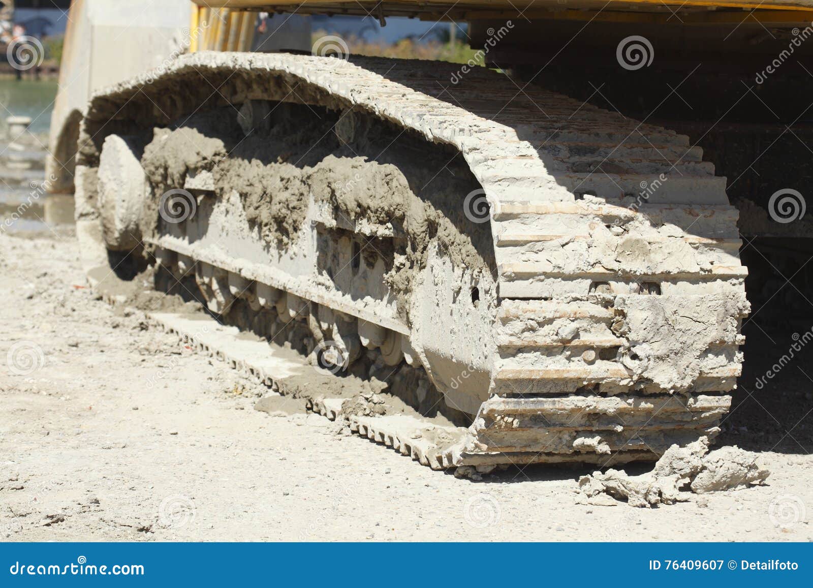 Chain Wheels of an Excavator Stock Image - Image of vehicle, sand: 76409607