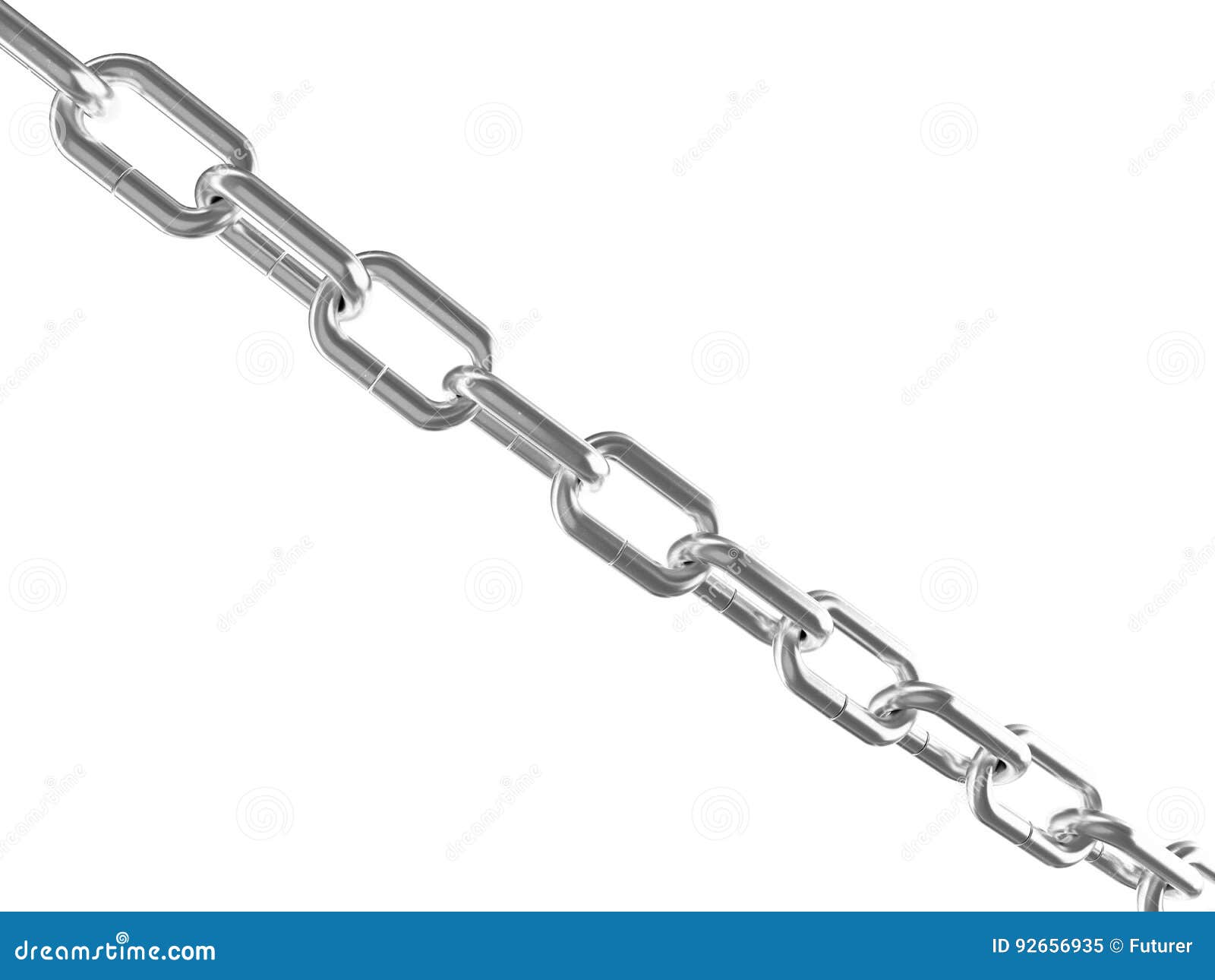 Chain on White Background Isolated - 3D Rendering Stock Illustration ...