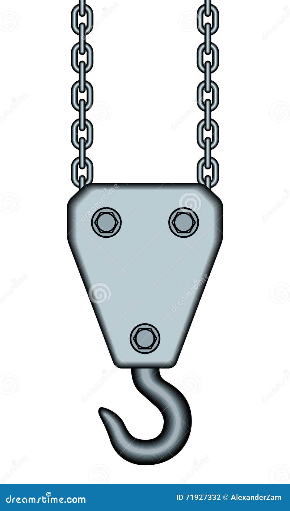 Chain winch hook stock vector. Illustration of tool, fetters - 71927332