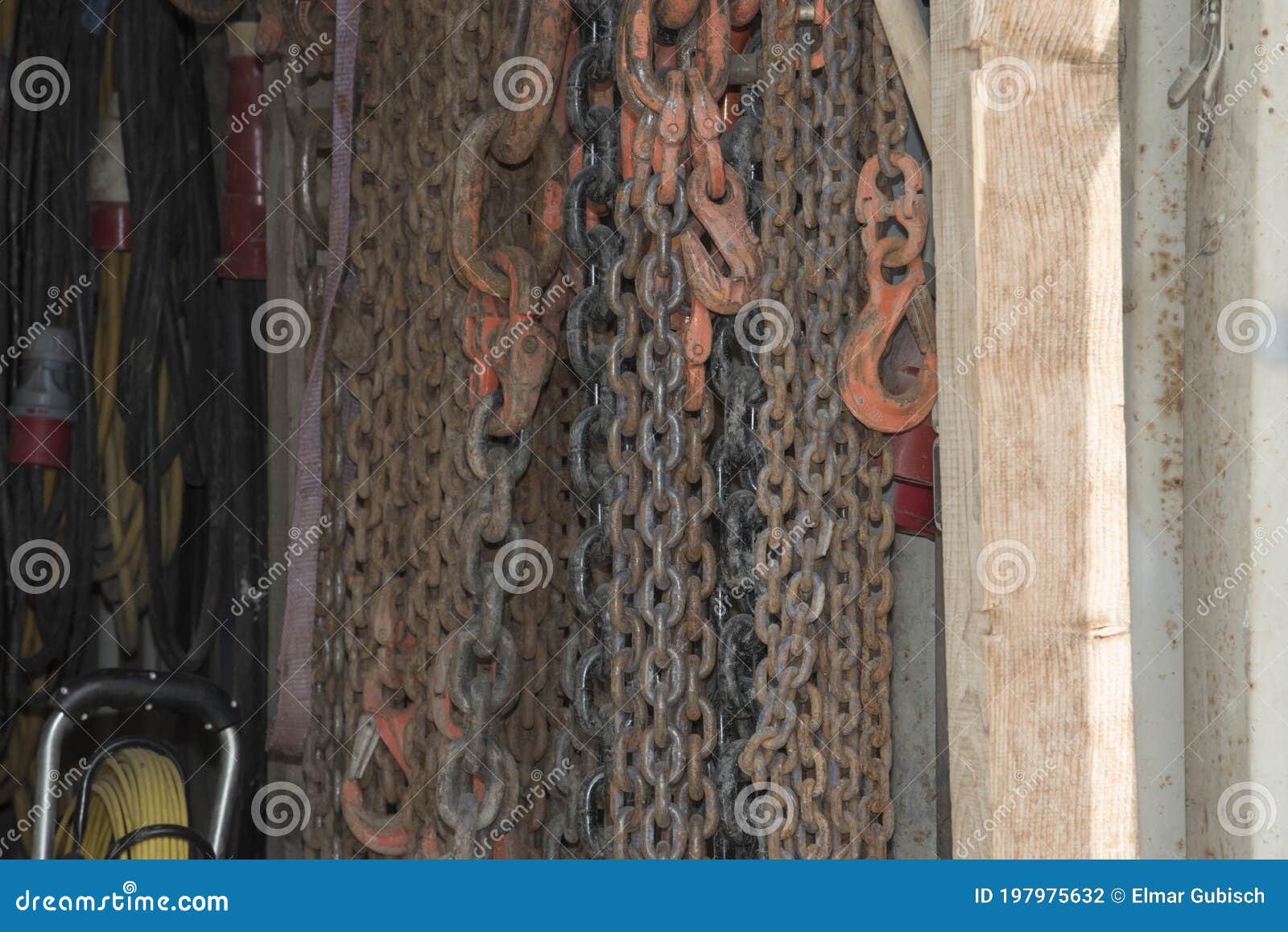 Chain in a Workshop or Workroom Stock Photo - Image of workroom, load ...