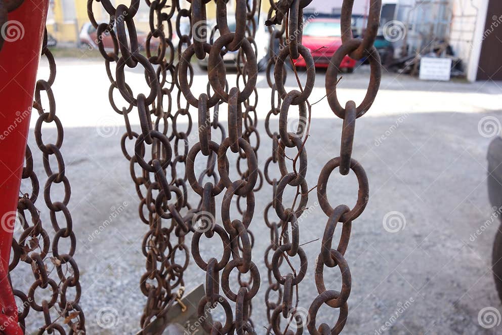 Chain in a Workshop or Workroom Stock Image - Image of backyard ...