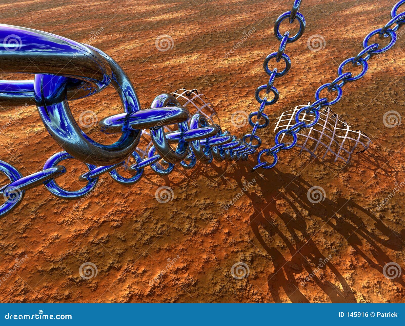 Chained. stock illustration. Illustration of clouds, digital - 145916