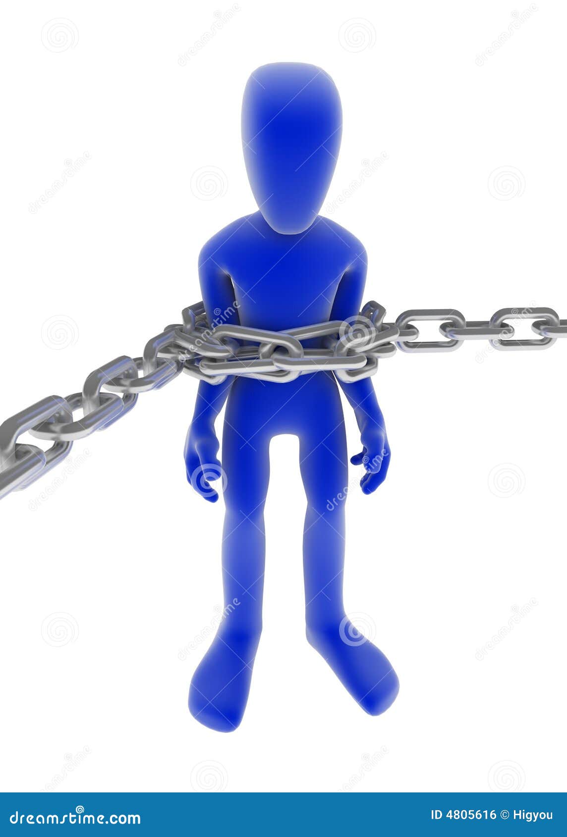 Chained stock illustration. Illustration of person, long - 4805616