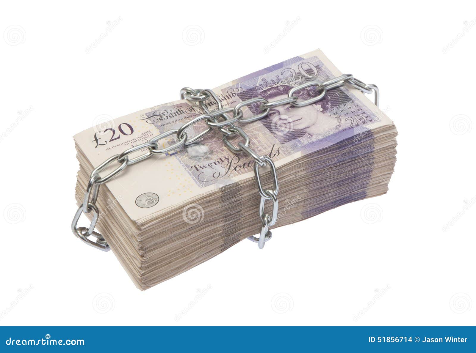 Chained Banknotes editorial stock image. Image of pound - 51856714