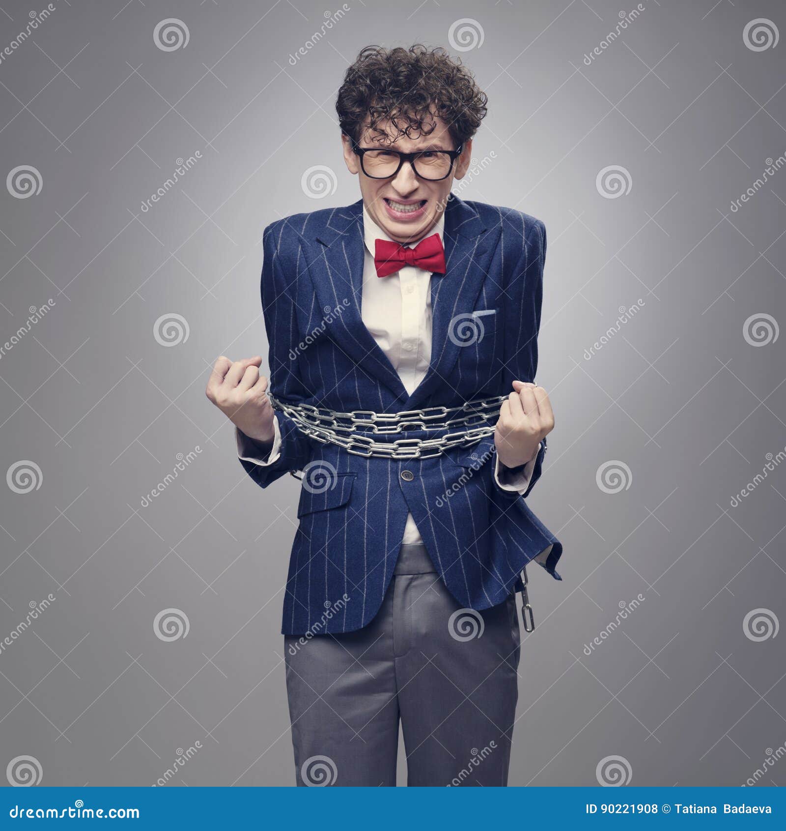 Chained business man stock photo. Image of heavy, releasing - 90221908
