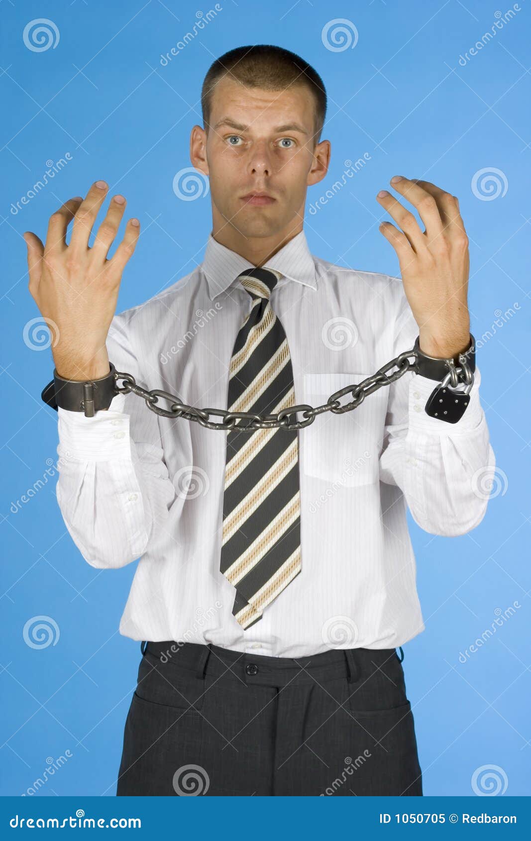 Chained businessman stock image. Image of character, male - 1050705