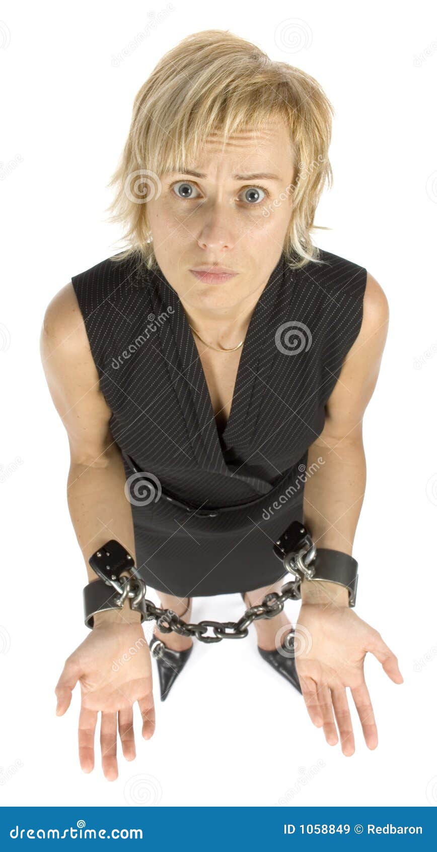 Chained businesswoman stock image. Image of body, chick - 1058849