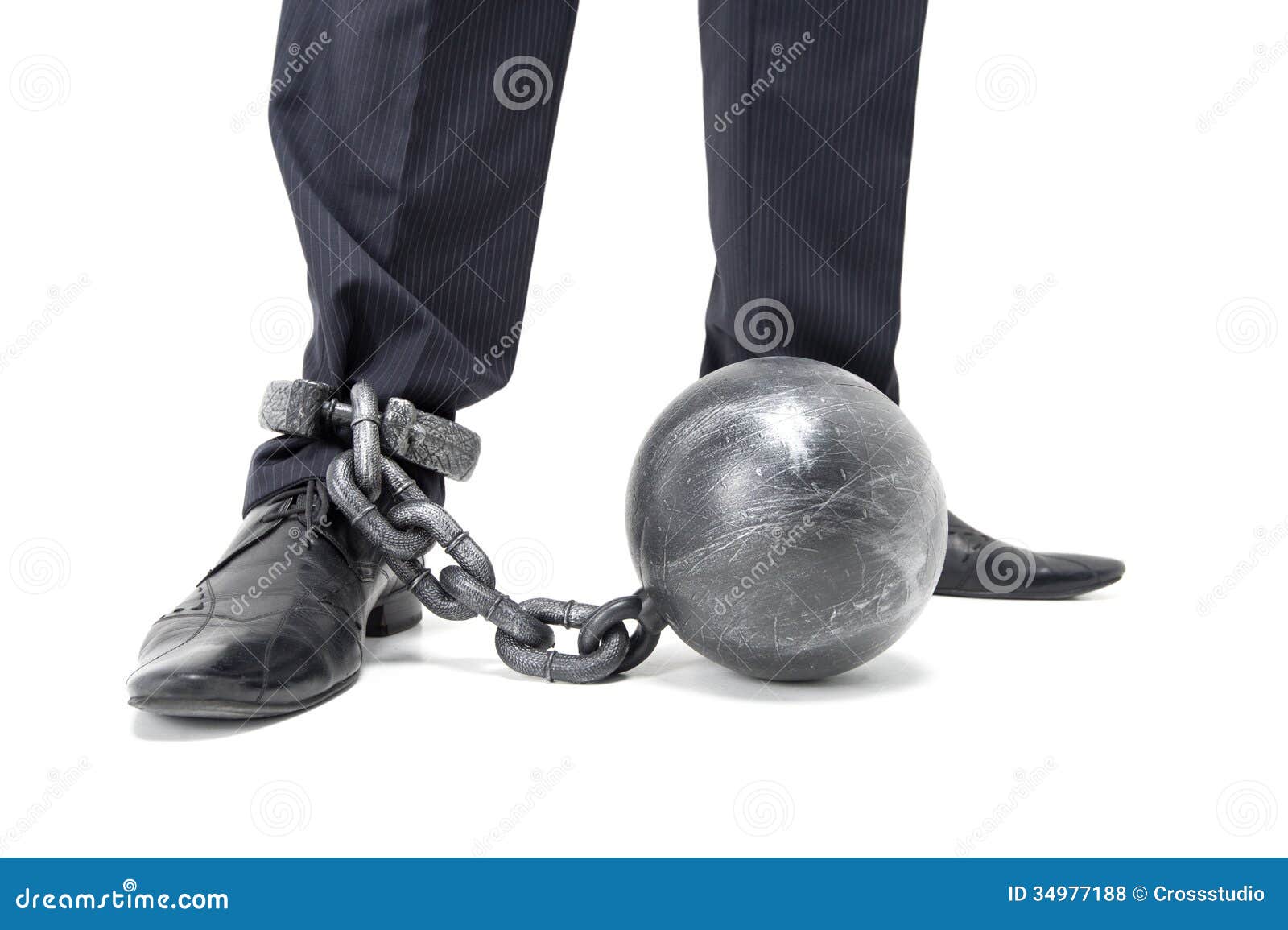 Chained Feet. stock photo. Image of heavy, dress, emotional - 34977188