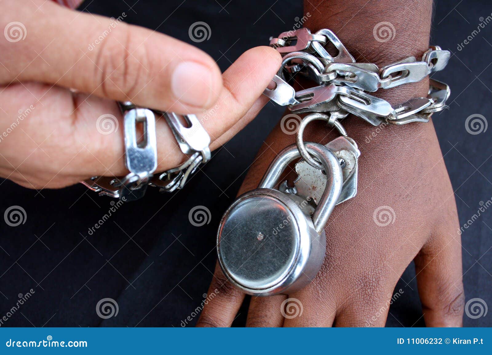 Chained hand stock photo. Image of chain, lock, white - 11006232