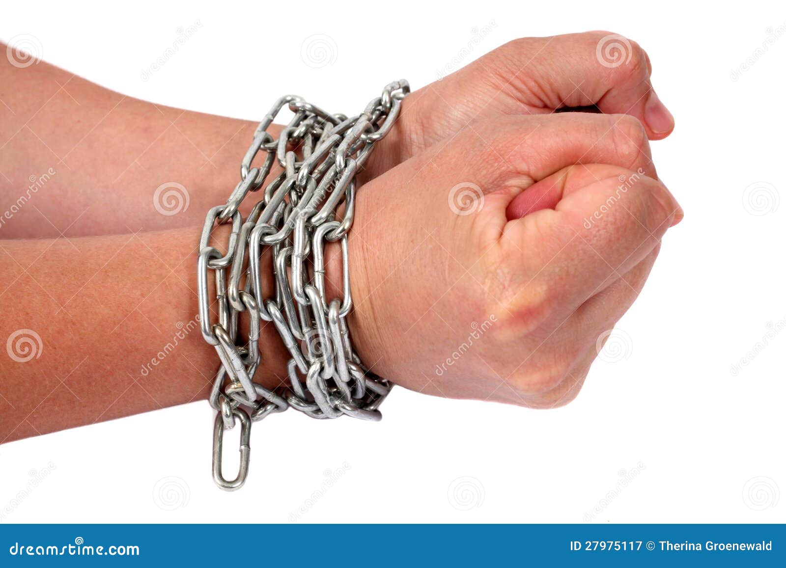 Chained hands stock image. Image of enslaved, captured - 27975117