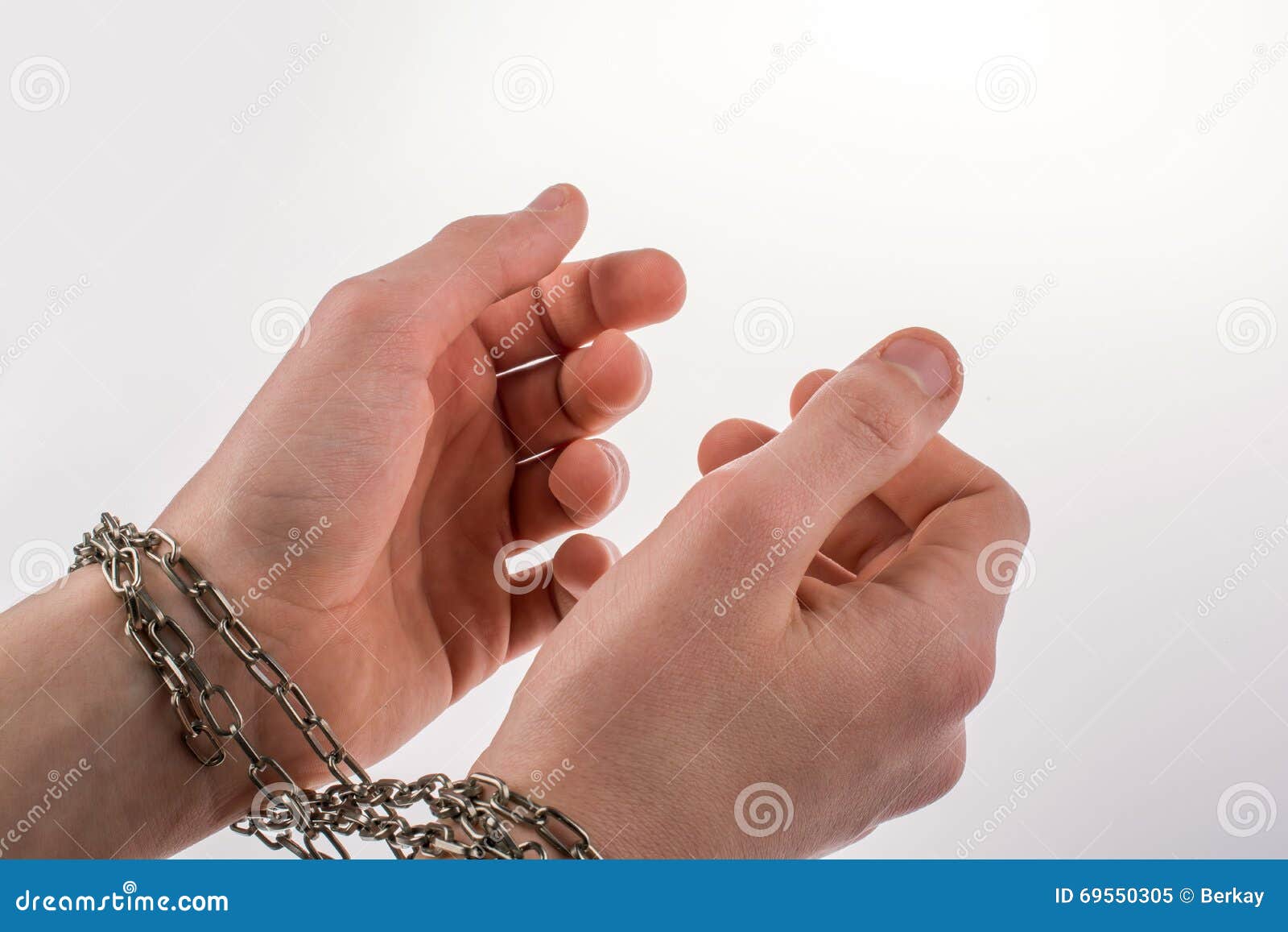 Chained hands stock image. Image of thumb, hand, escape - 69550305