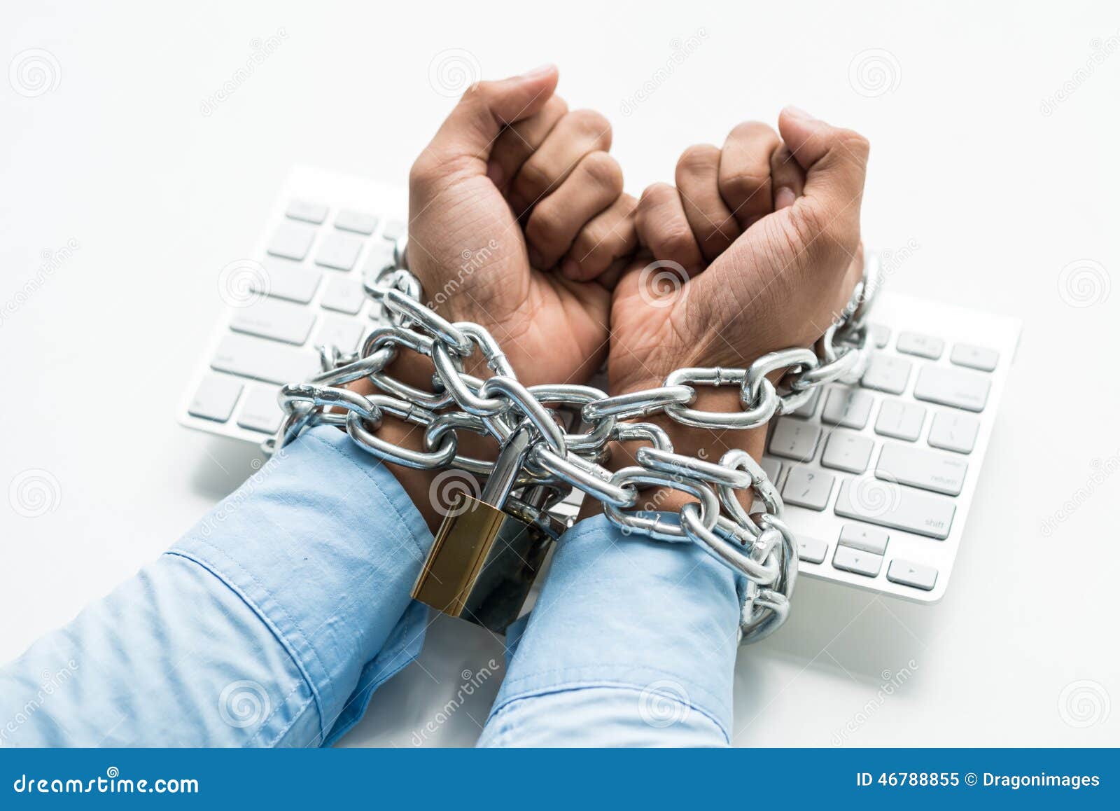 Chained hands stock image. Image of access, lock, password - 46788855