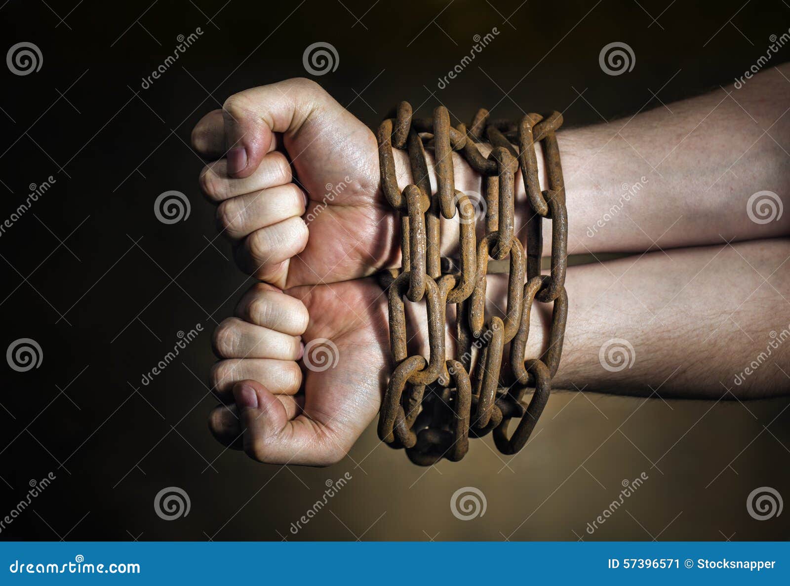 Chained stock image. Image of wrists, fist, captive, metallic - 57396571