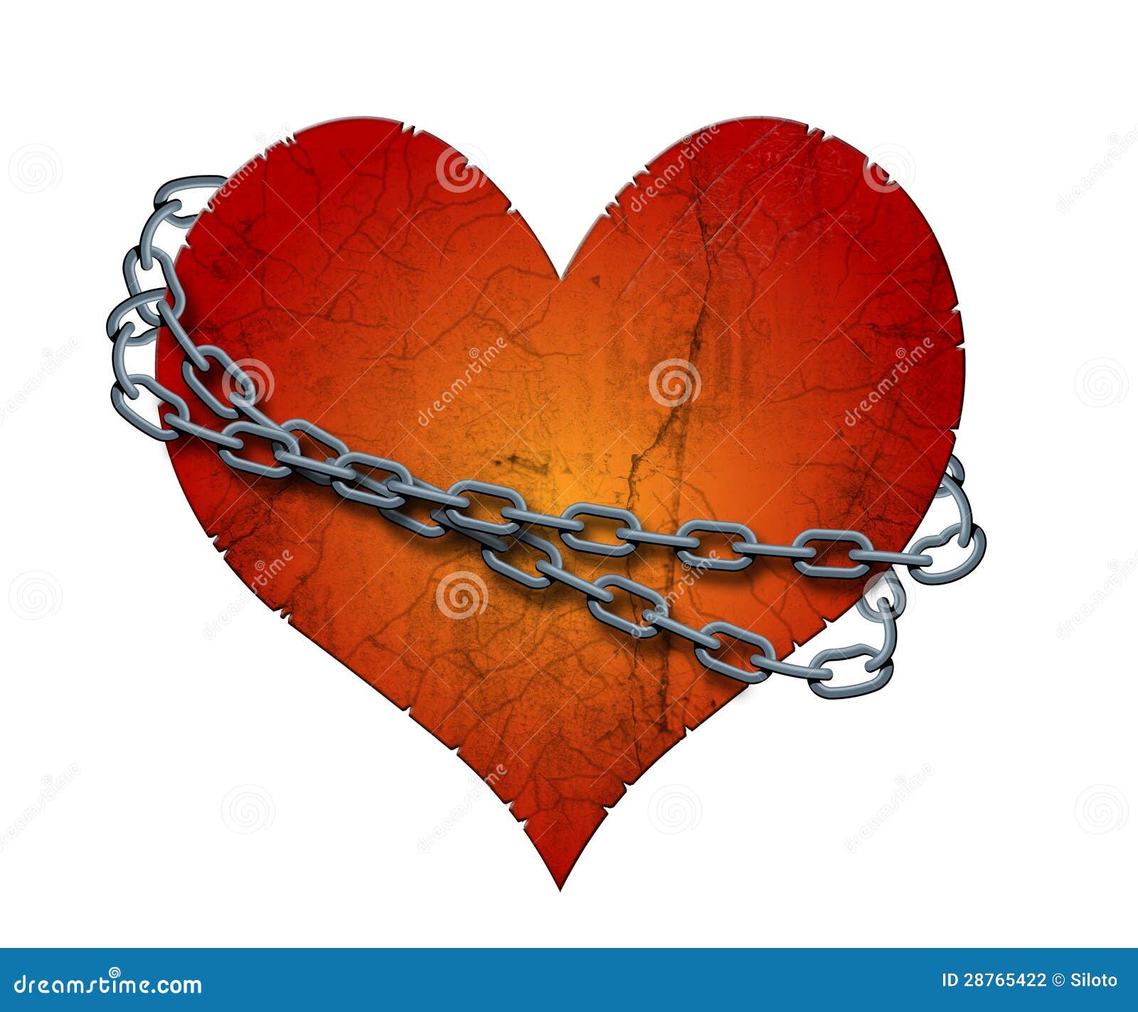 Chained heart stock illustration. Illustration of soppy - 28765422