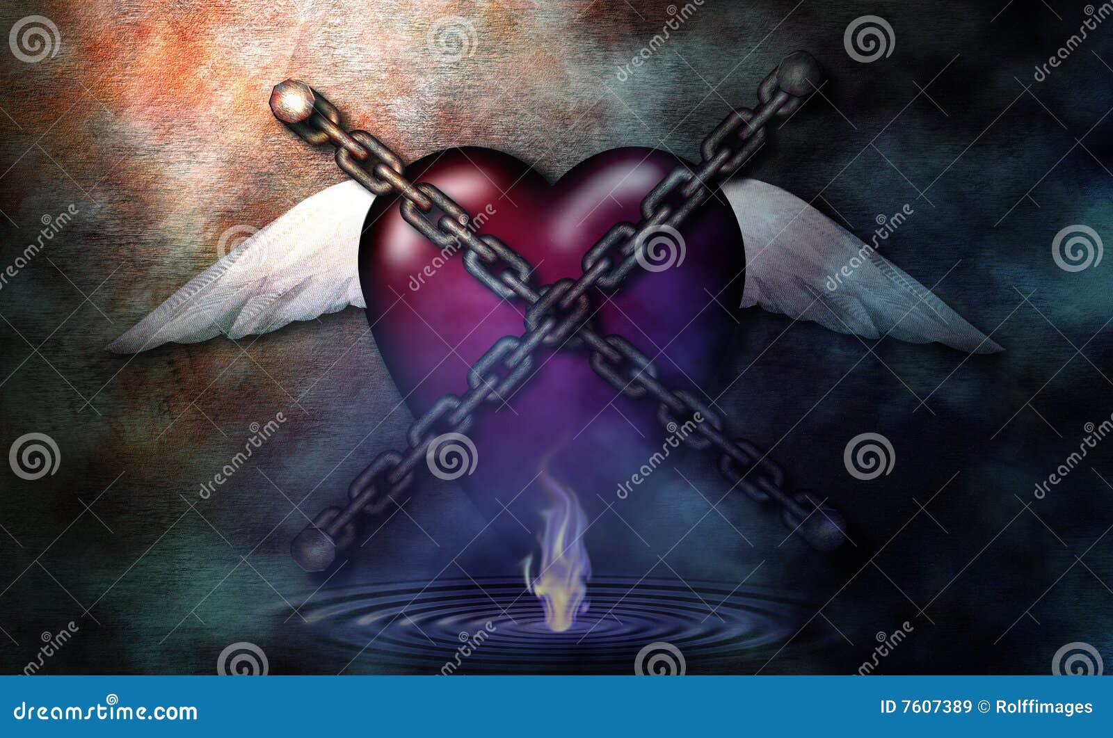 Chained Heart Royalty-Free Stock Photography | CartoonDealer.com #3931967