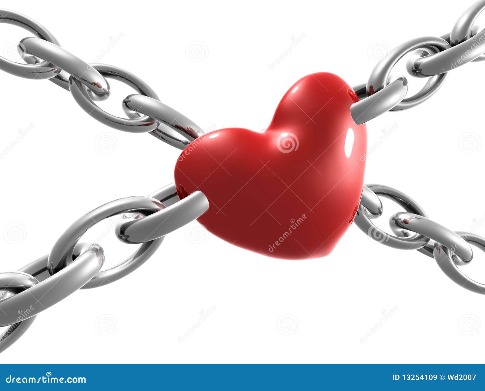 Chained Heart Illustration | CartoonDealer.com #13254109