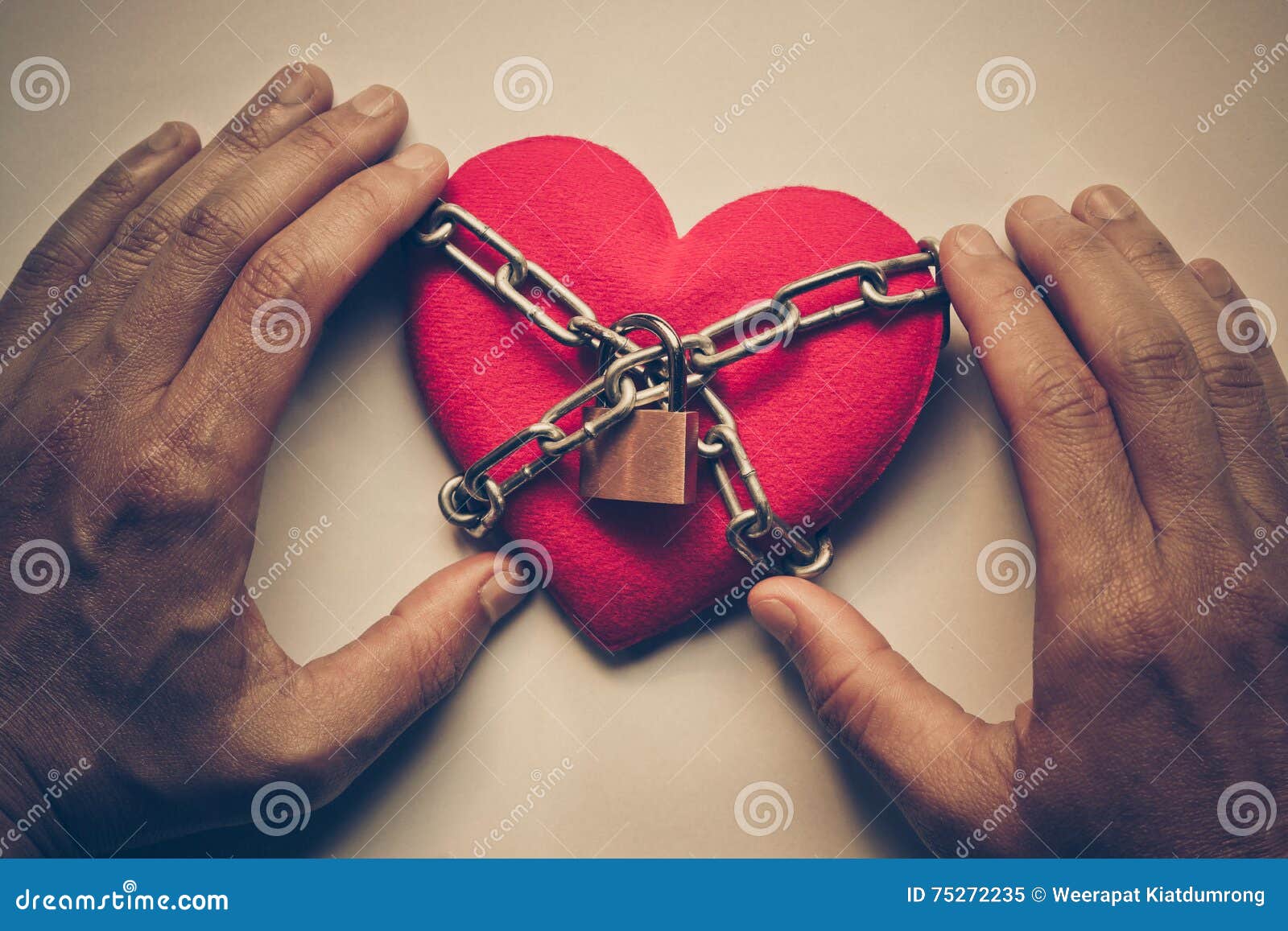 Chained heart stock image. Image of isolated, cage, forbidden - 75272235