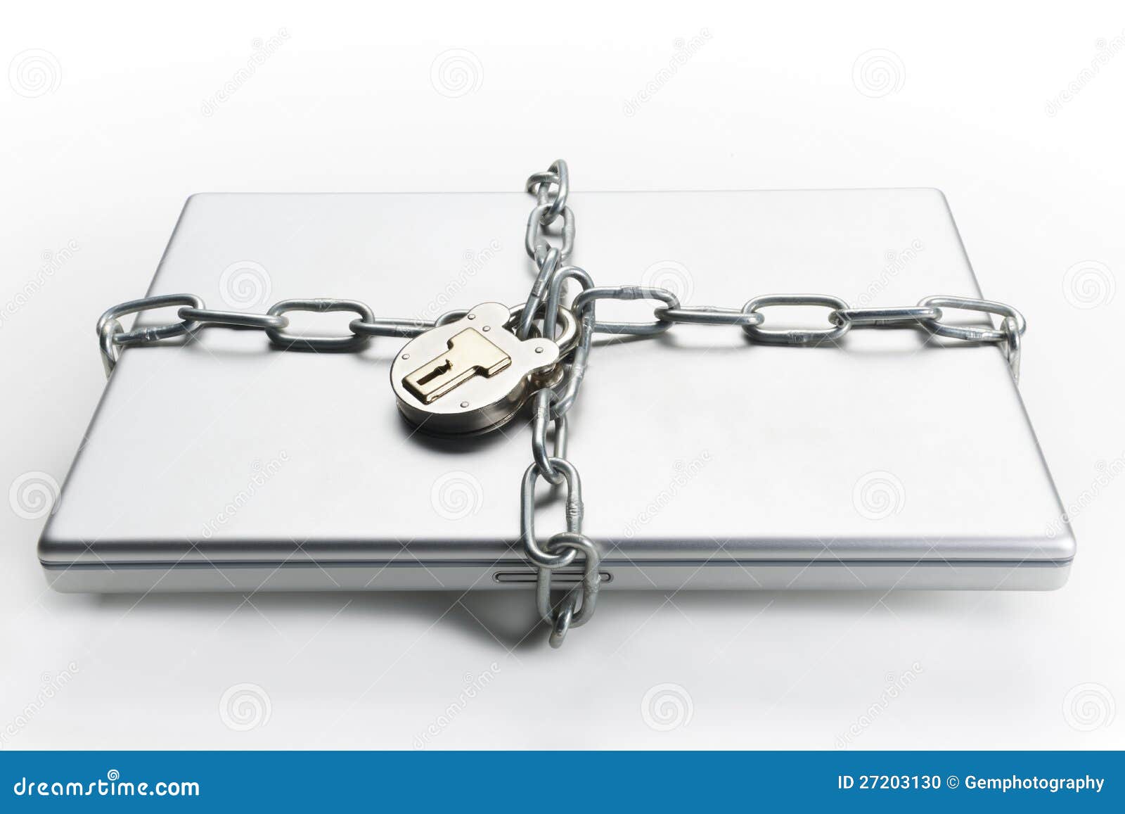 Chained laptop stock photo. Image of technology, notebook - 27203130
